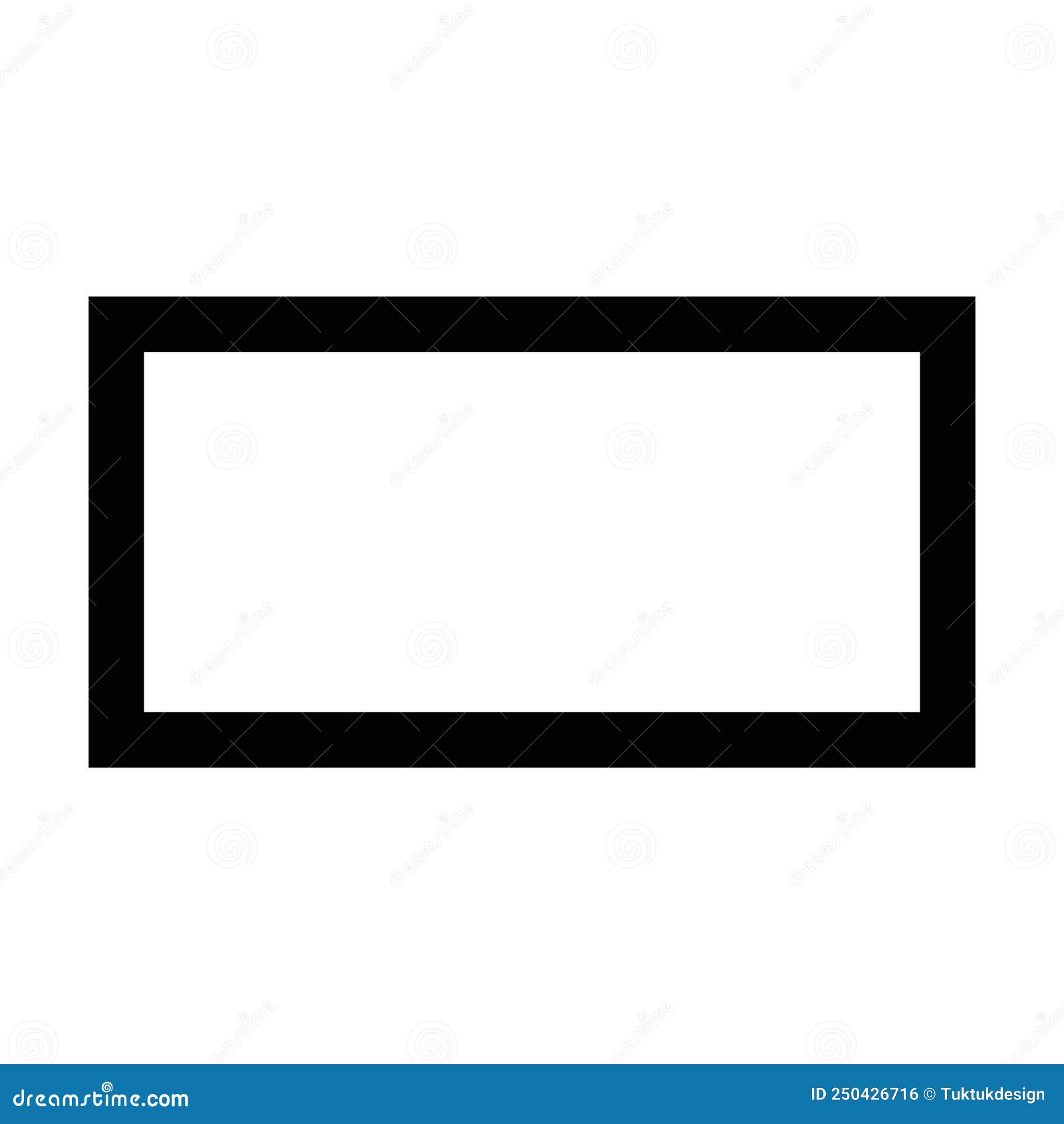 Rectangle Shape Icon Vector Outline Stroke Symbol for Creative Graphic ...