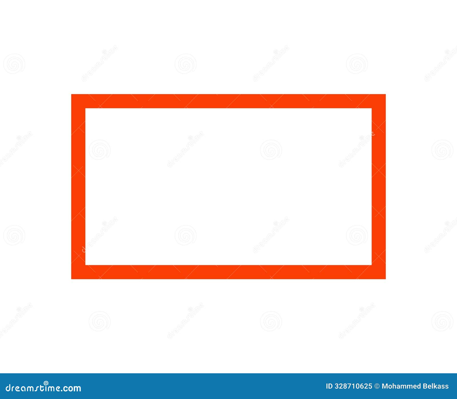 Rectangle Shape Outline Orange Stroke Circle Symbol Vector Stock ...