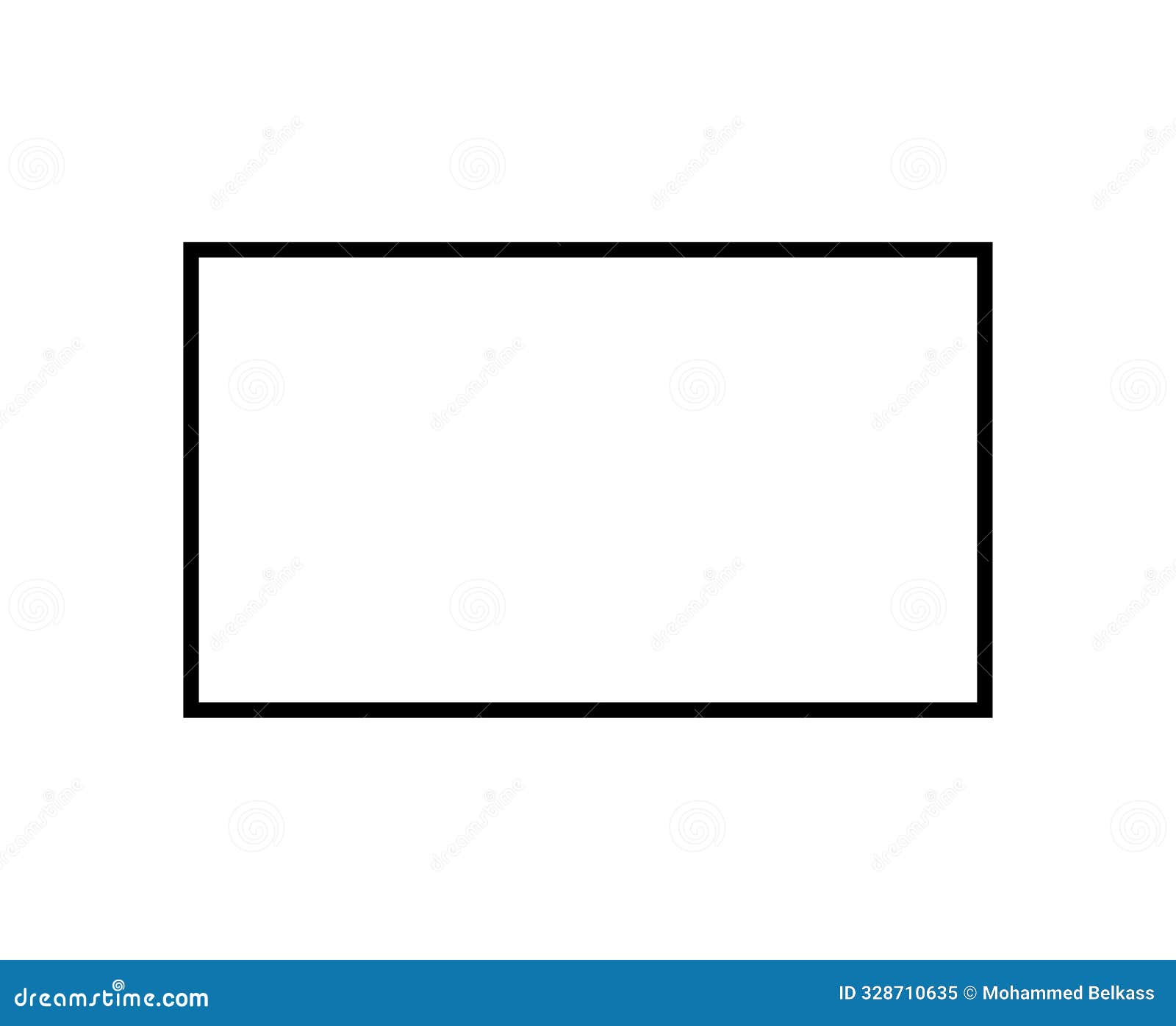 Rectangle Shape Outline Stroke Black Symbol Vector Stock Illustration ...