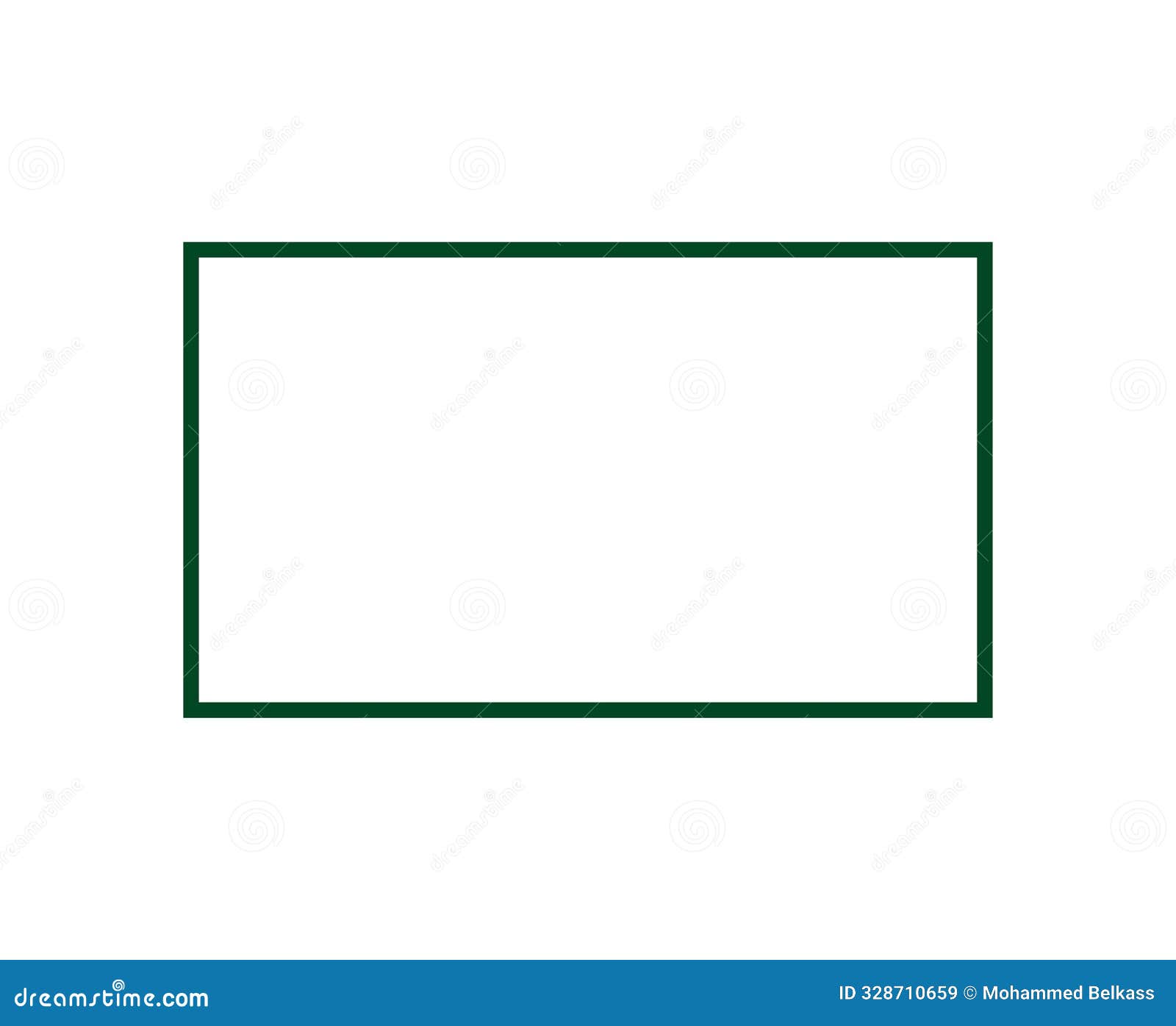 Rectangle Shape Outline Stroke Green Symbol Vector Stock Illustration ...