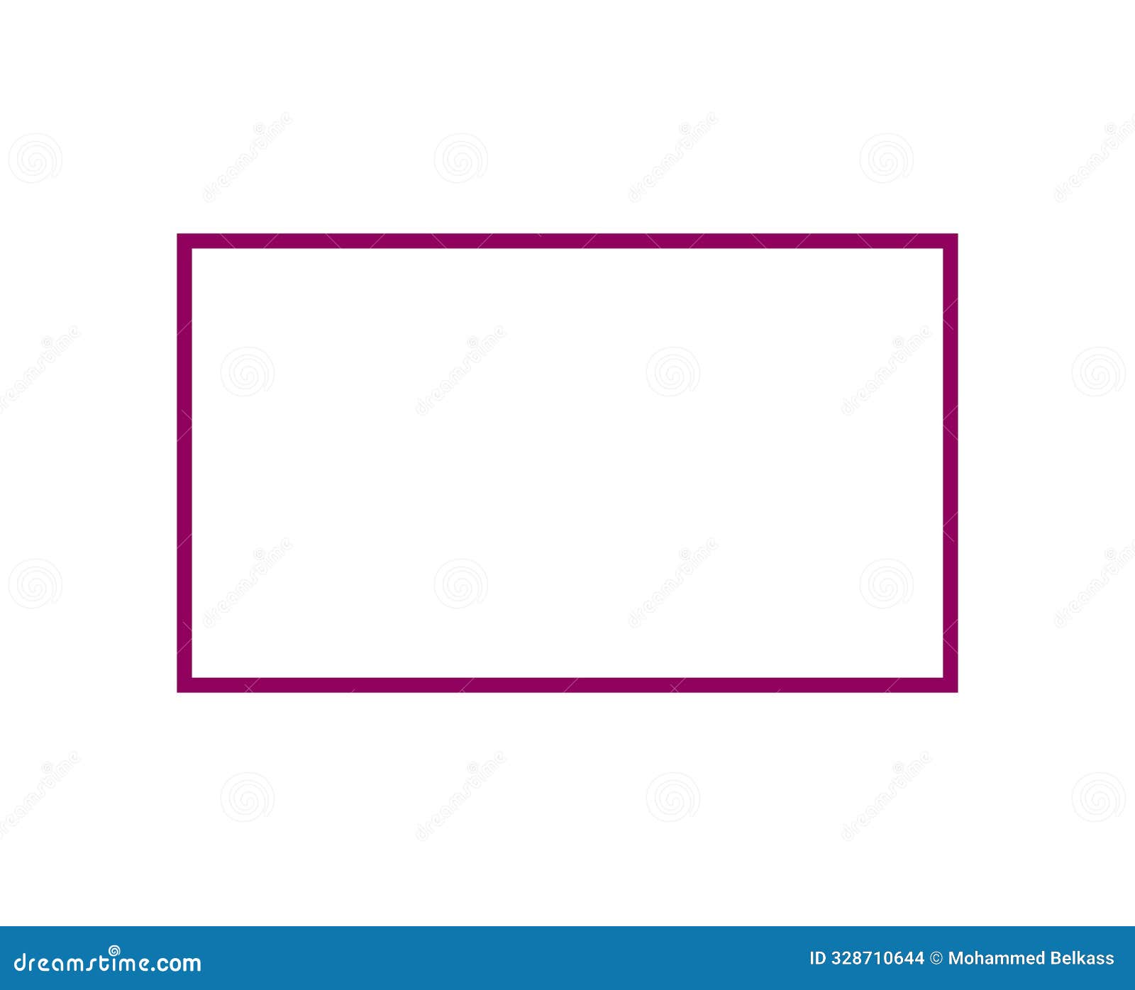 Rectangle Shape Outline Stroke Pink Symbol Vector | CartoonDealer.com ...