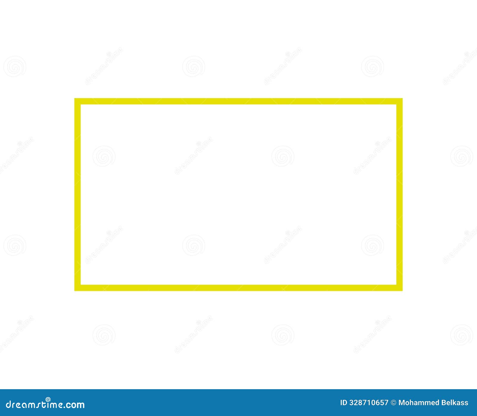Rectangle Shape Outline Stroke Yellow Symbol Vector Stock Illustration ...