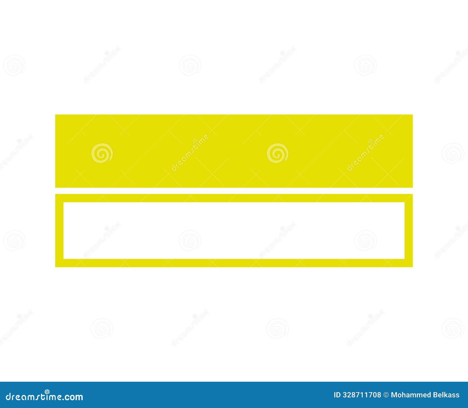 Rectangle Shape And Outline Yellow Symbol Element Vector ...