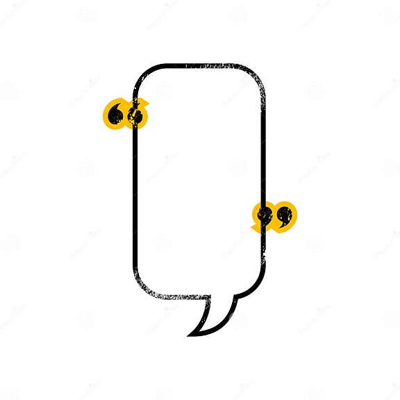 Rectangle Shape Quote Speech Bubble Isolated Frame Stock Vector ...