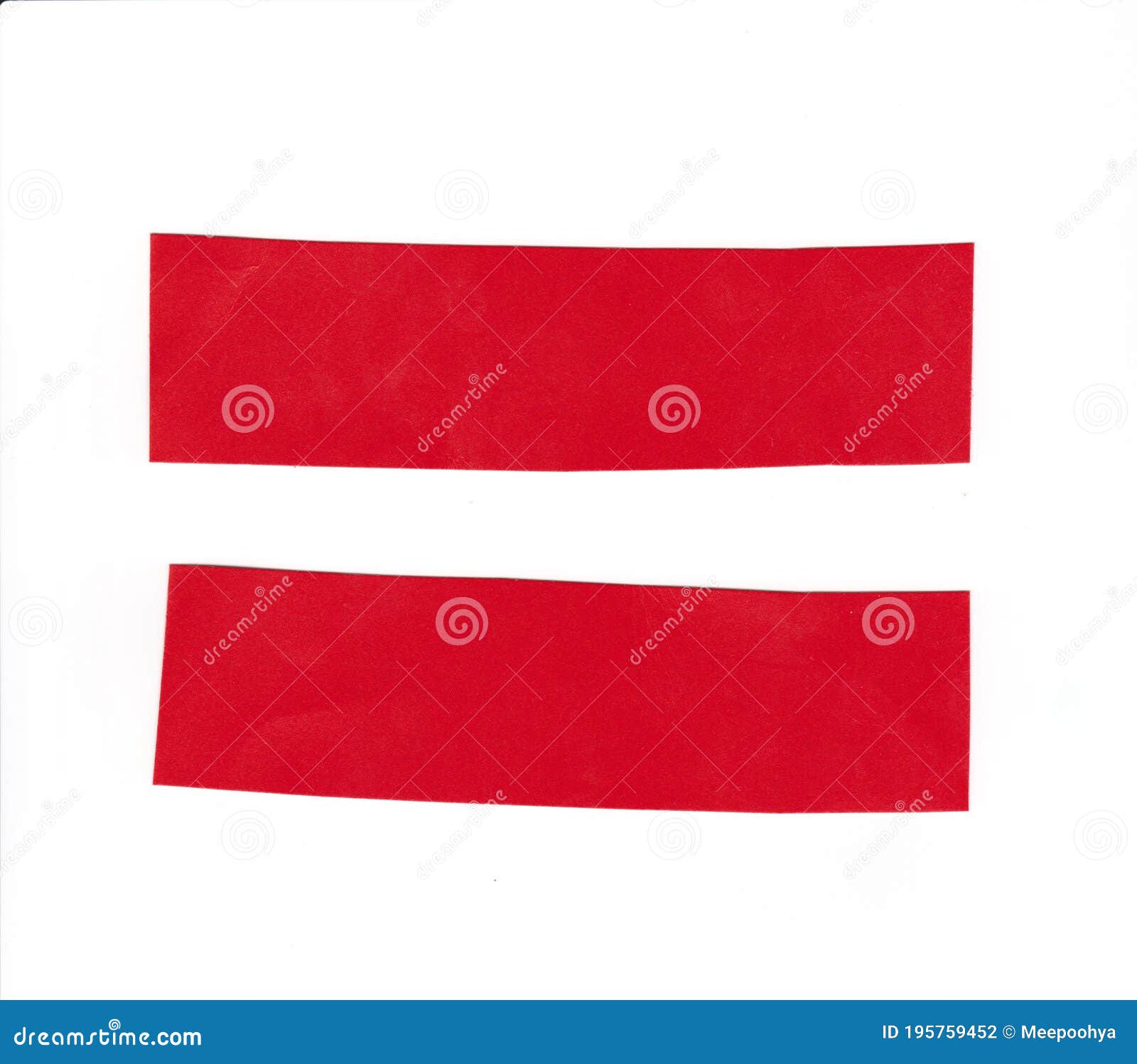Rectangle Shape of Red Art Paper Isolated on White Background Stock ...