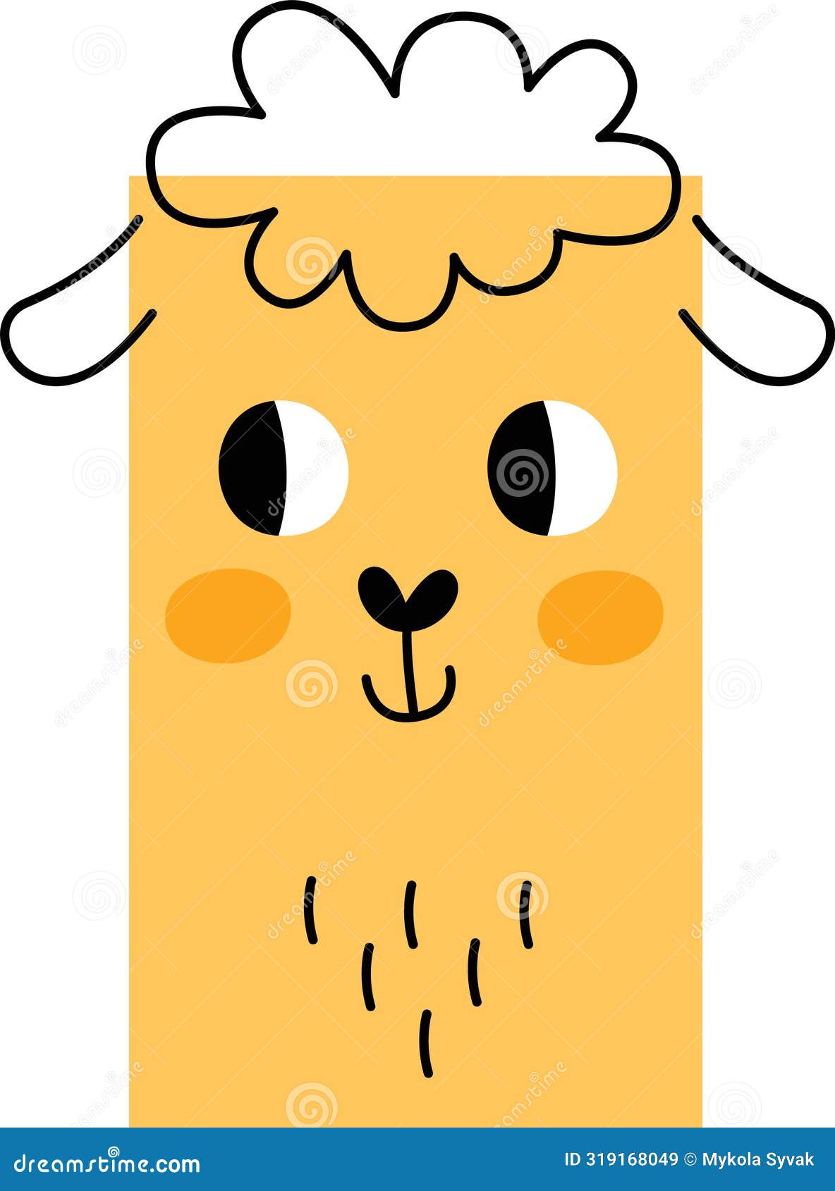 Rectangle Shape Sheep stock vector. Illustration of shape - 319168049