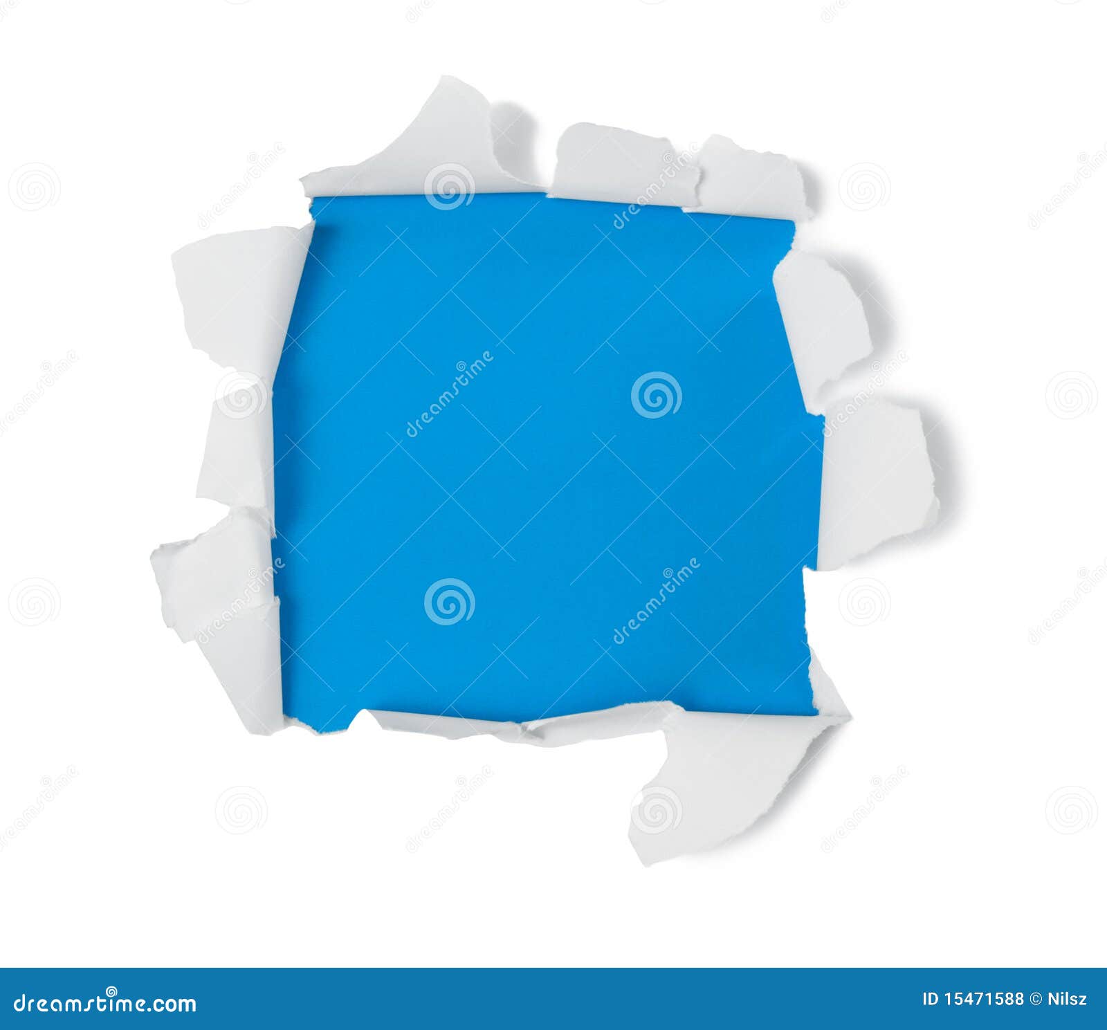 Rectangle Shape Torn through Paper Stock Photo - Image of rectangle ...