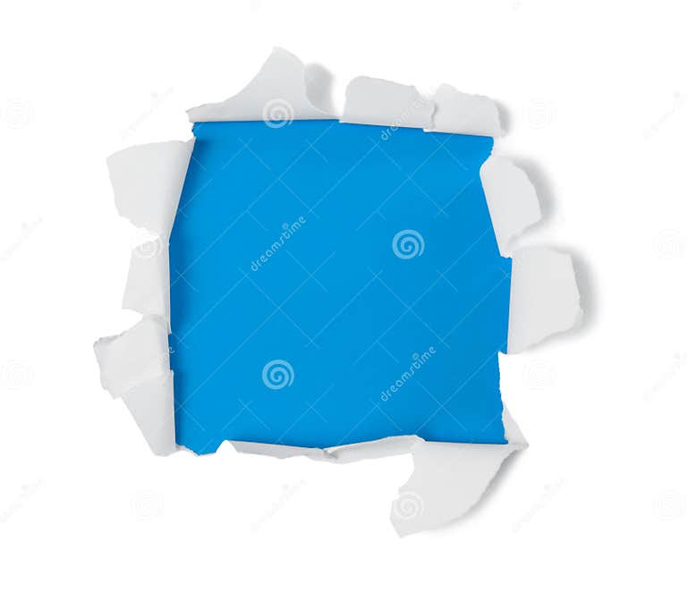 Rectangle Shape Torn through Paper Stock Photo - Image of rectangle ...