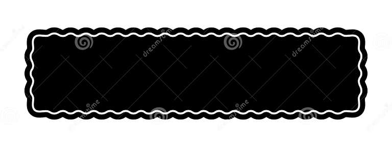 Rectangle Shape with Wavy Edges. Rectangular Form with Frilly Borders ...