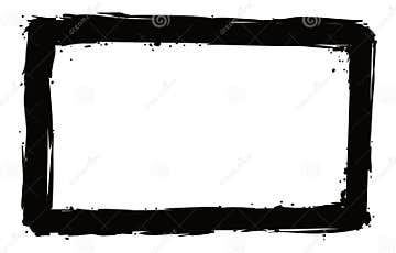 Rectangle Shaped Frame Template in Brush Stroke Style, Vector ...