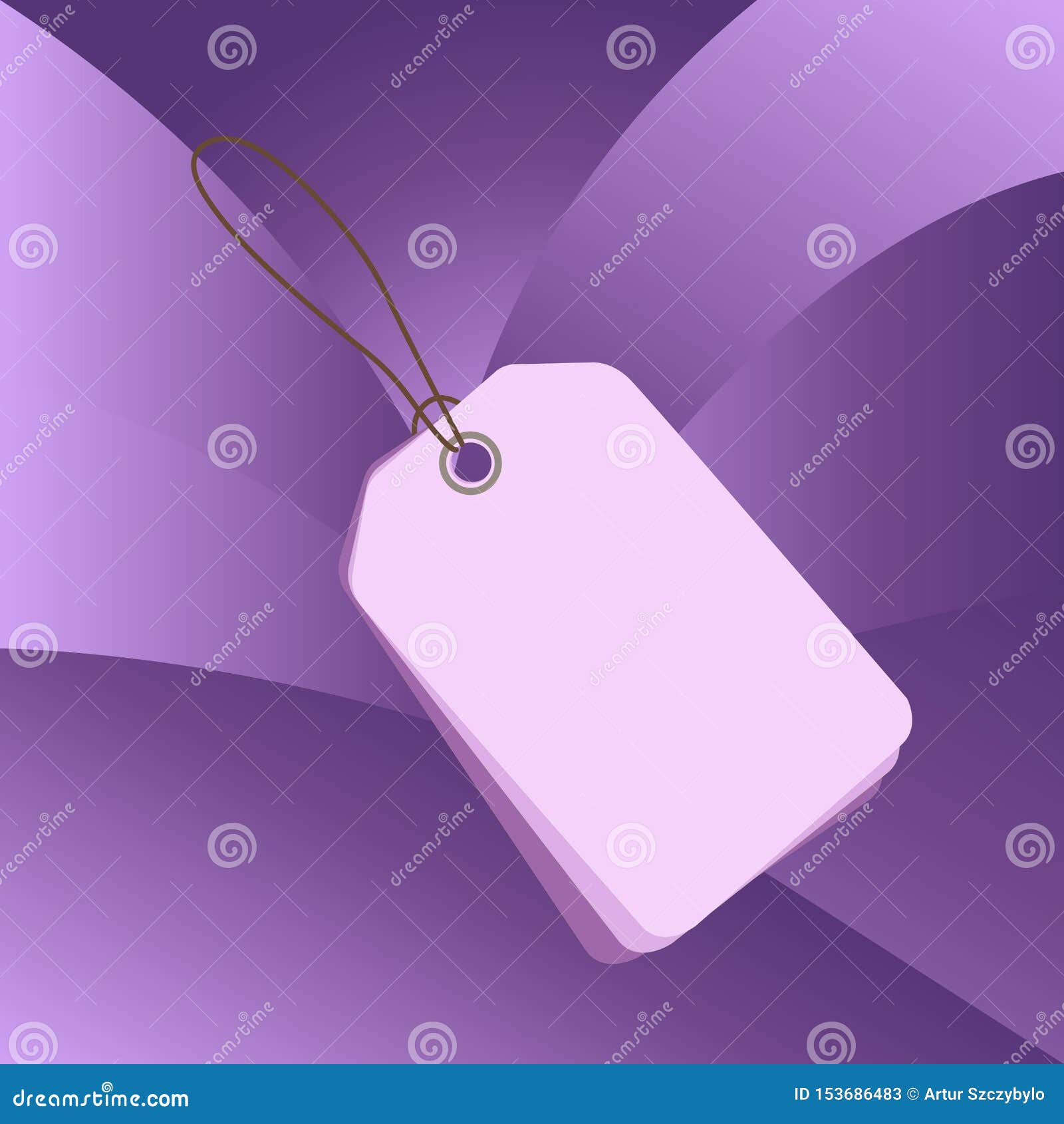 Rectangle Shaped Label Attached by Black String on Colorful Background ...