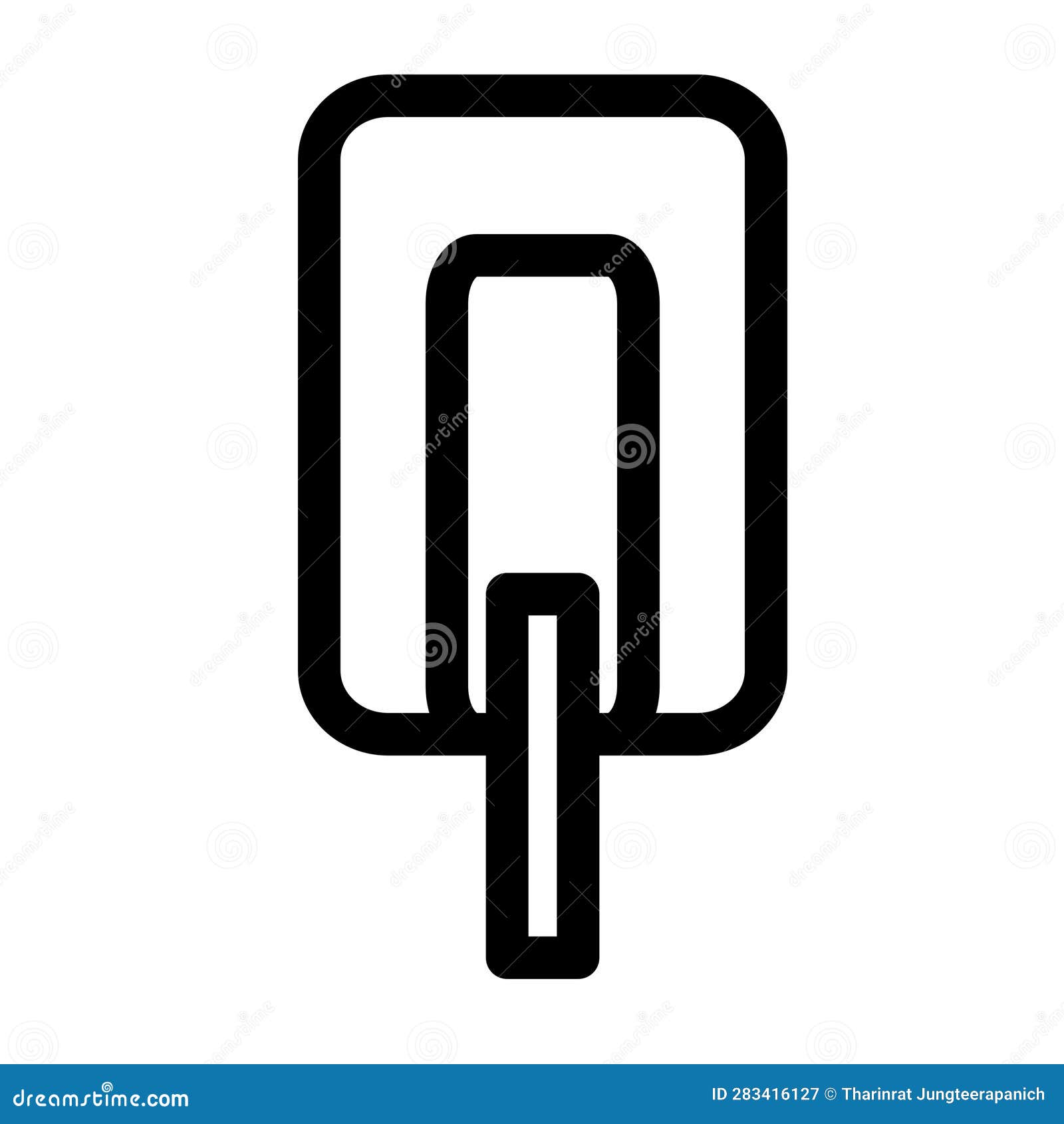 Double Layer Rectangle Shape Tree Stock Vector - Illustration of ...