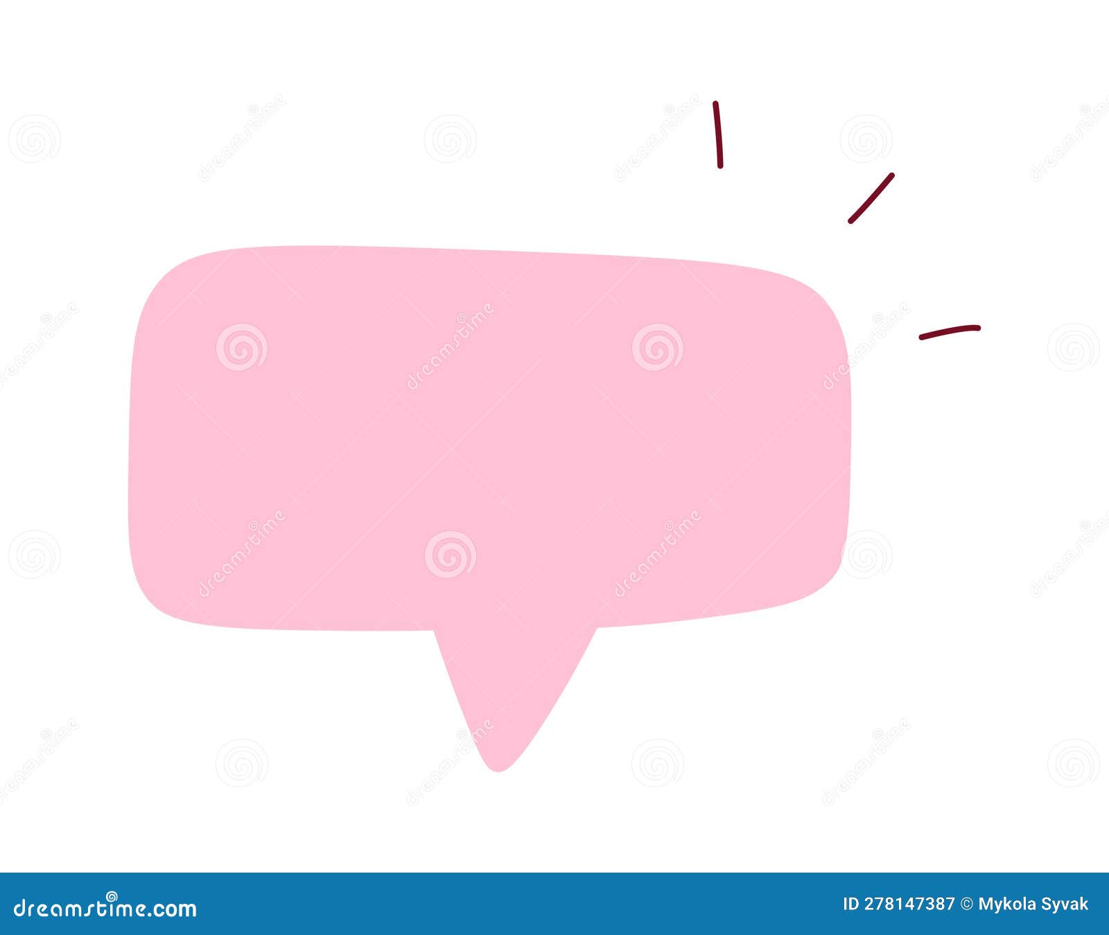 Rectangle Speech Bubble stock vector. Illustration of symbol - 278147387