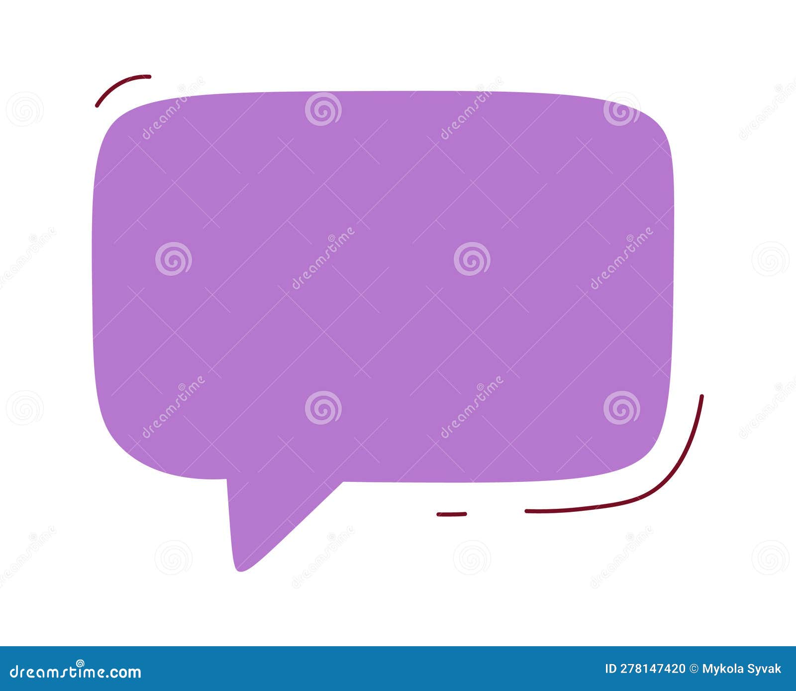 Rectangle Speech Bubble stock vector. Illustration of speech - 278147420