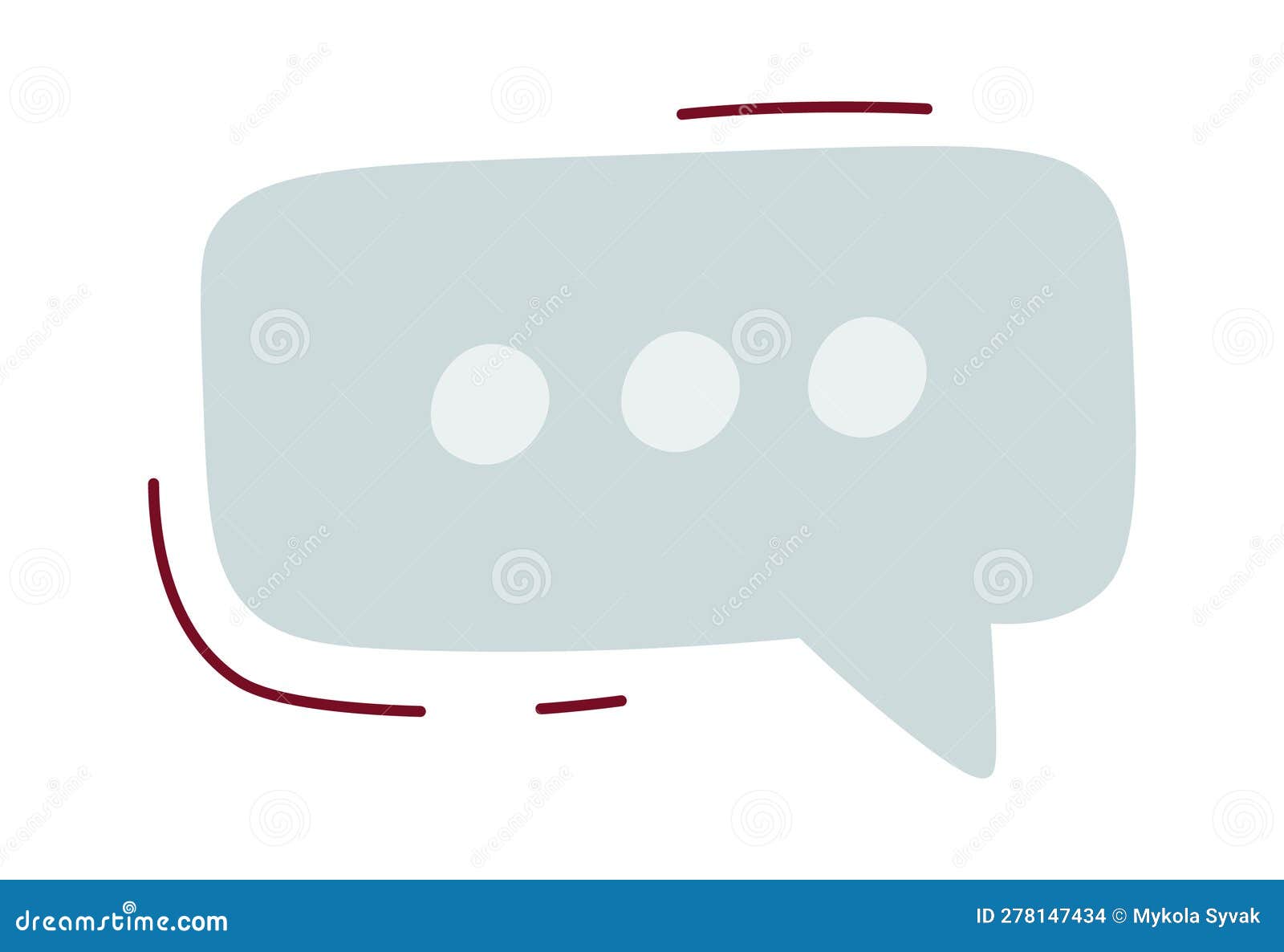 Rectangle Speech Bubble stock vector. Illustration of chat - 278147434