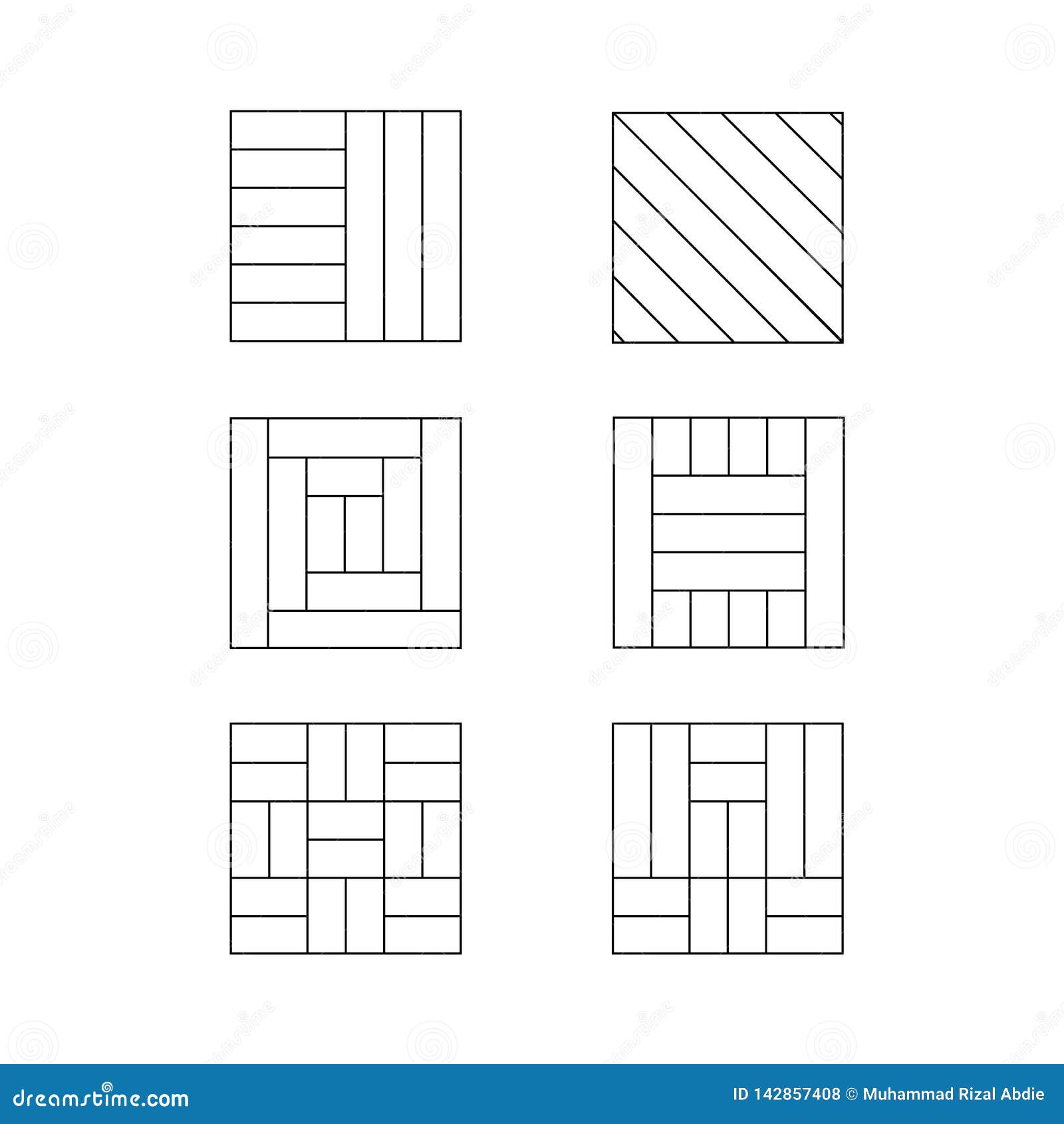 Rectangle Square Outline Geometric Logo Mark Vector Set Stock Vector ...