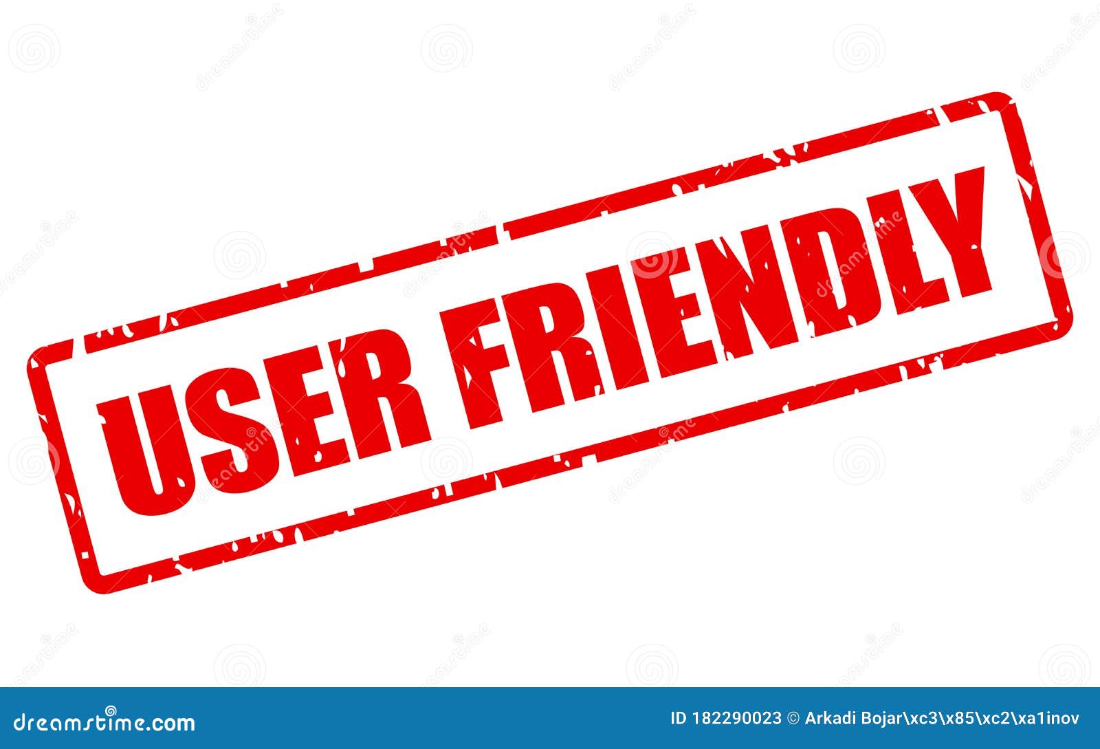 User Friendly Sign Or Stamp Cartoon Vector | CartoonDealer.com #134318841