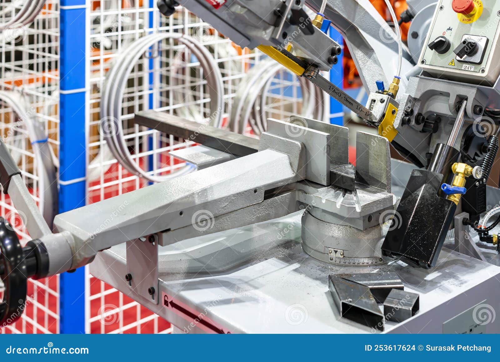 Rectangle Steel Pipe is Being Cutting by Automatic Continuous and High ...