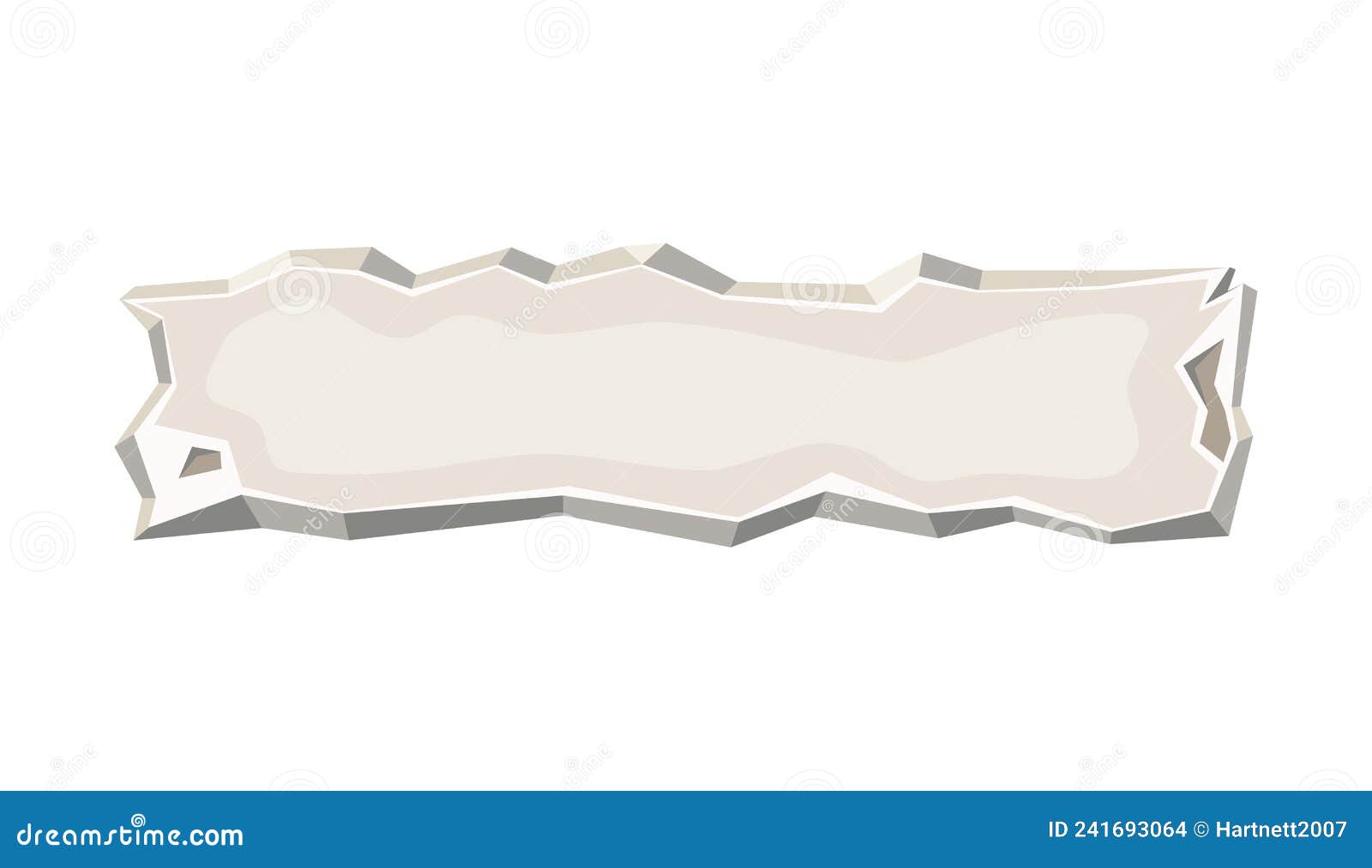 Rectangle Stone Tablet. Gray Frame, Block Boulder for Interface Ui ...