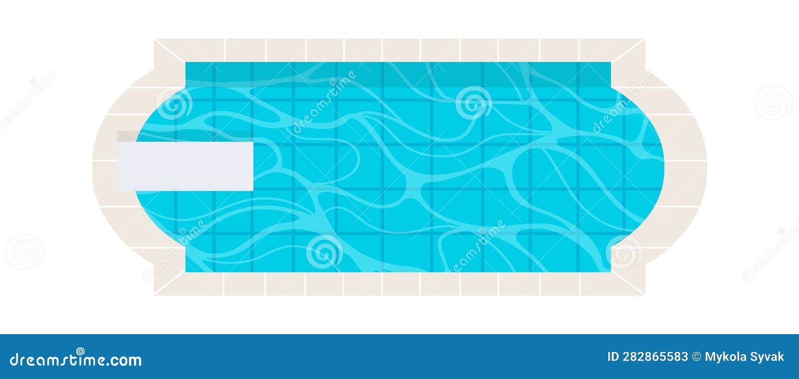 Rectangle Swimming Pool stock vector. Illustration of rectangle - 282865583