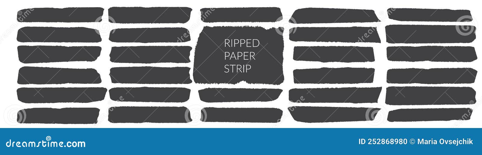 Rectangle Torn Paper Shape Vector Backdrop Illustration. Headline ...
