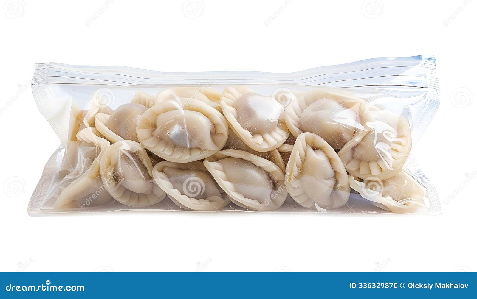 Rectangle Transperancy Packing Bag with Round Pelmeni Inside ...