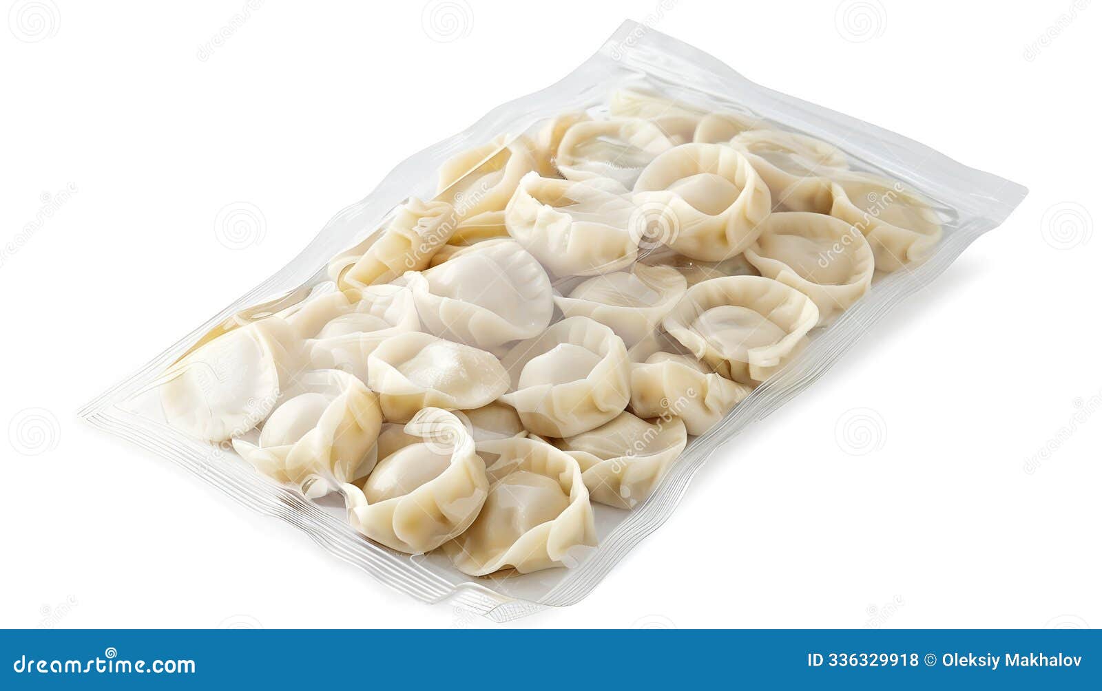 Rectangle Transperancy Packing Bag with Round Pelmeni Inside ...