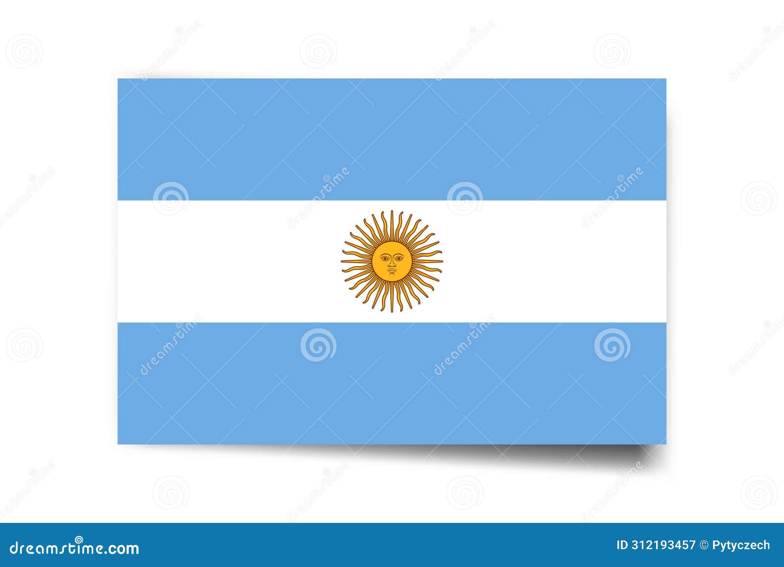 Rectangle Vector Flag of Argentina Stock Vector - Illustration of ...