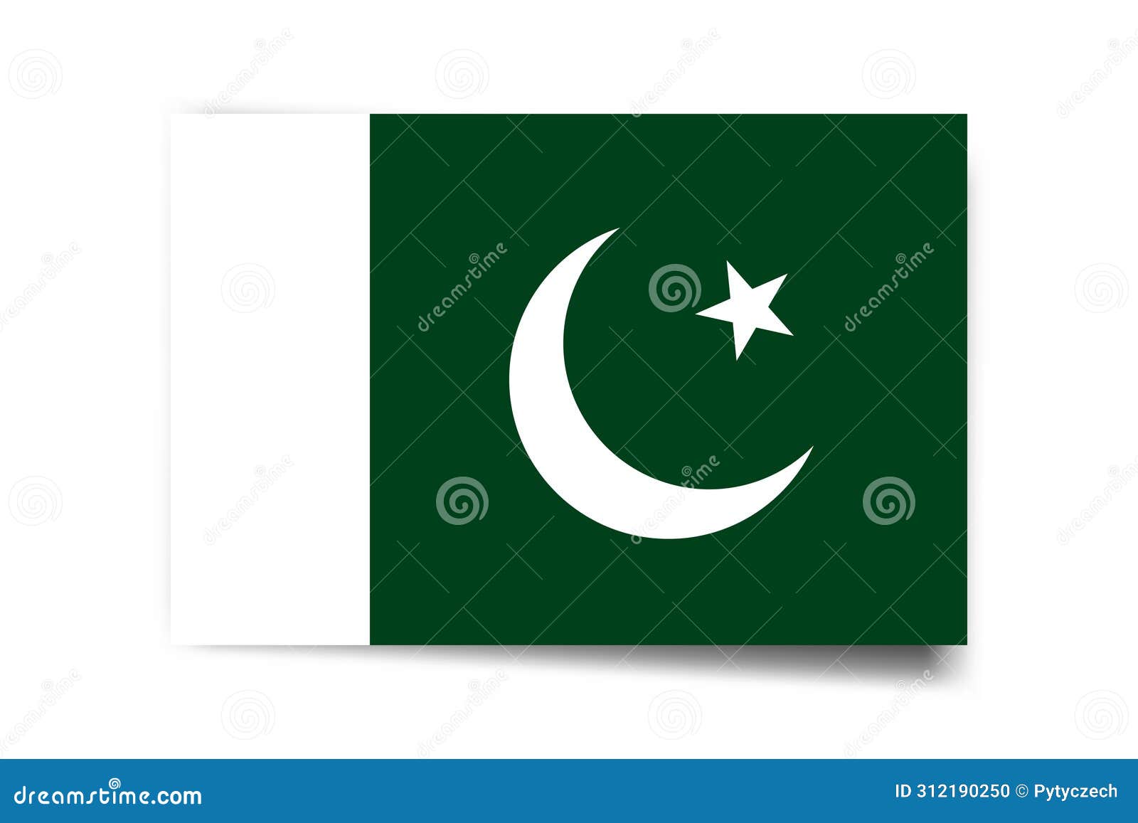 Rectangle Vector Flag of Pakistan Stock Vector - Illustration of corner ...