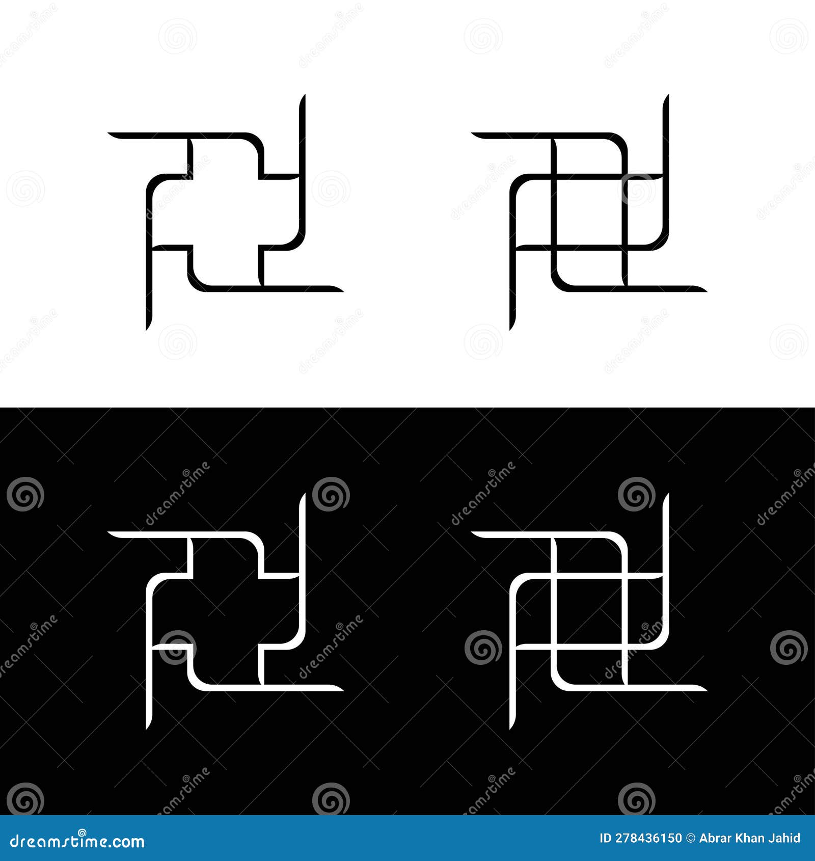 Rectangle Vector Logo Design Stock Illustration - Illustration of ...