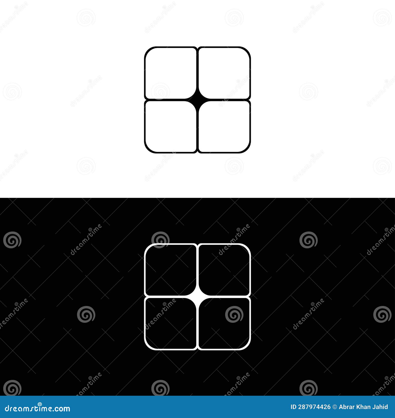 Rectangle Vector Logo Template Design Stock Vector - Illustration of ...