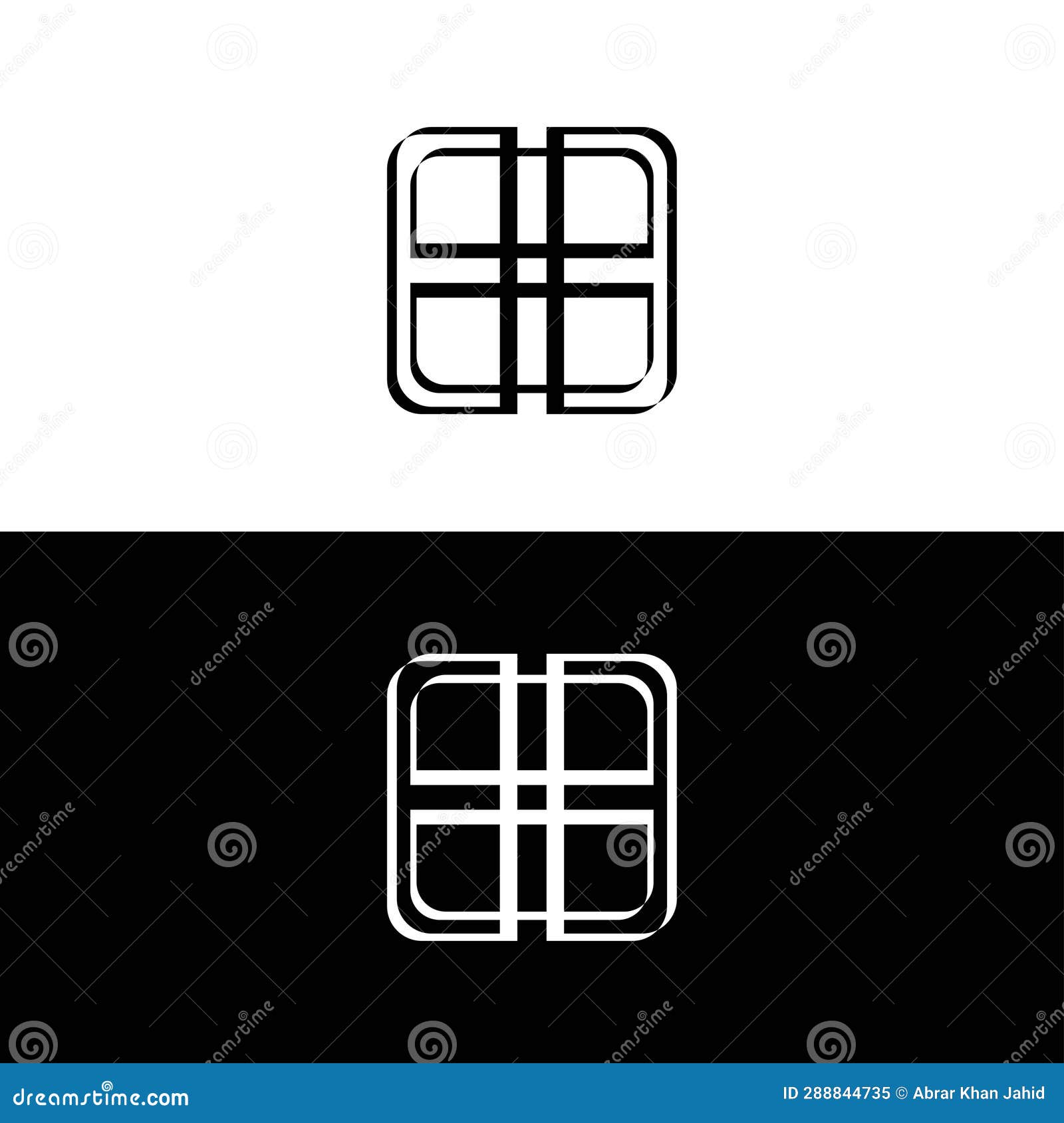 Rectangle Vector Logo Template Stock Vector - Illustration of artistic ...