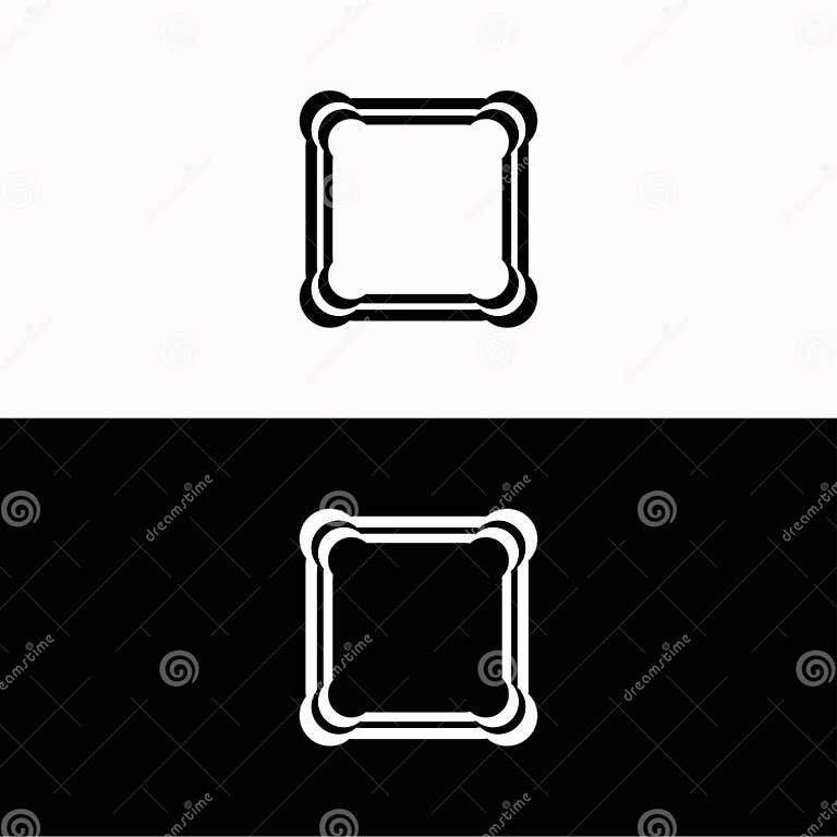 Rectangle Vector Logo Template Design Stock Vector - Illustration of ...