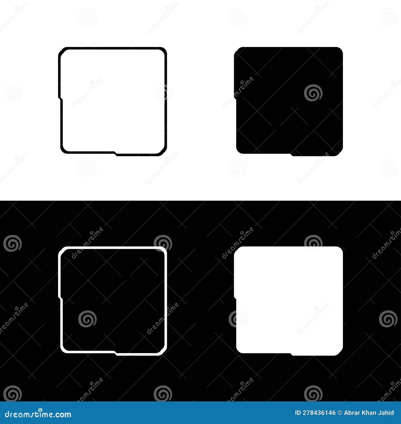 Rectangle Vector Logo Illustration Stock Illustration - Illustration of ...
