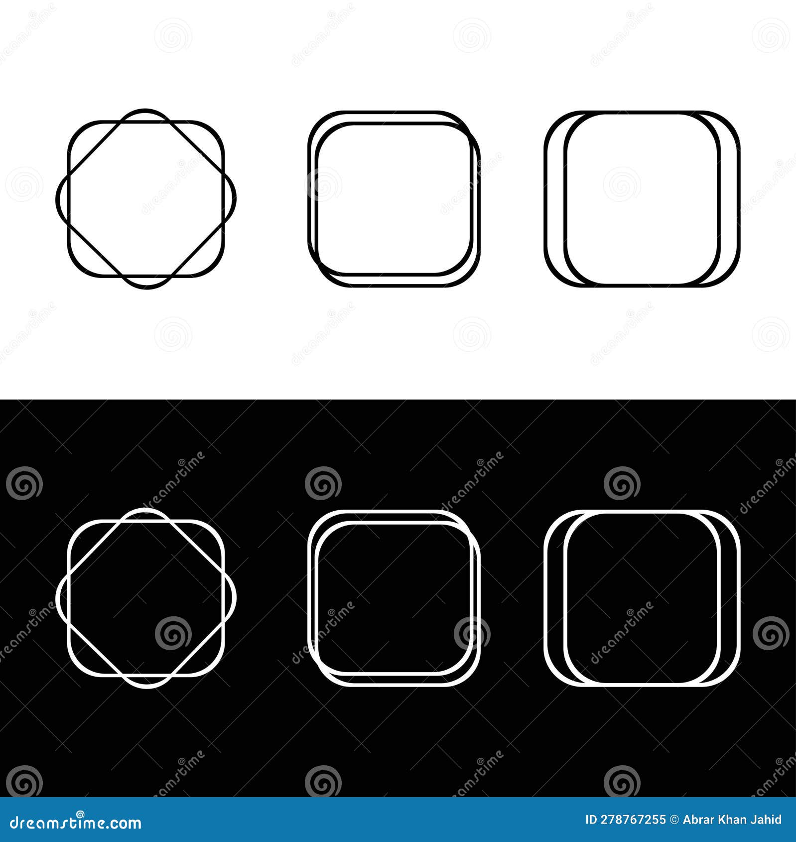 Rectangle Vector Logo Template Illustration Stock Vector - Illustration ...