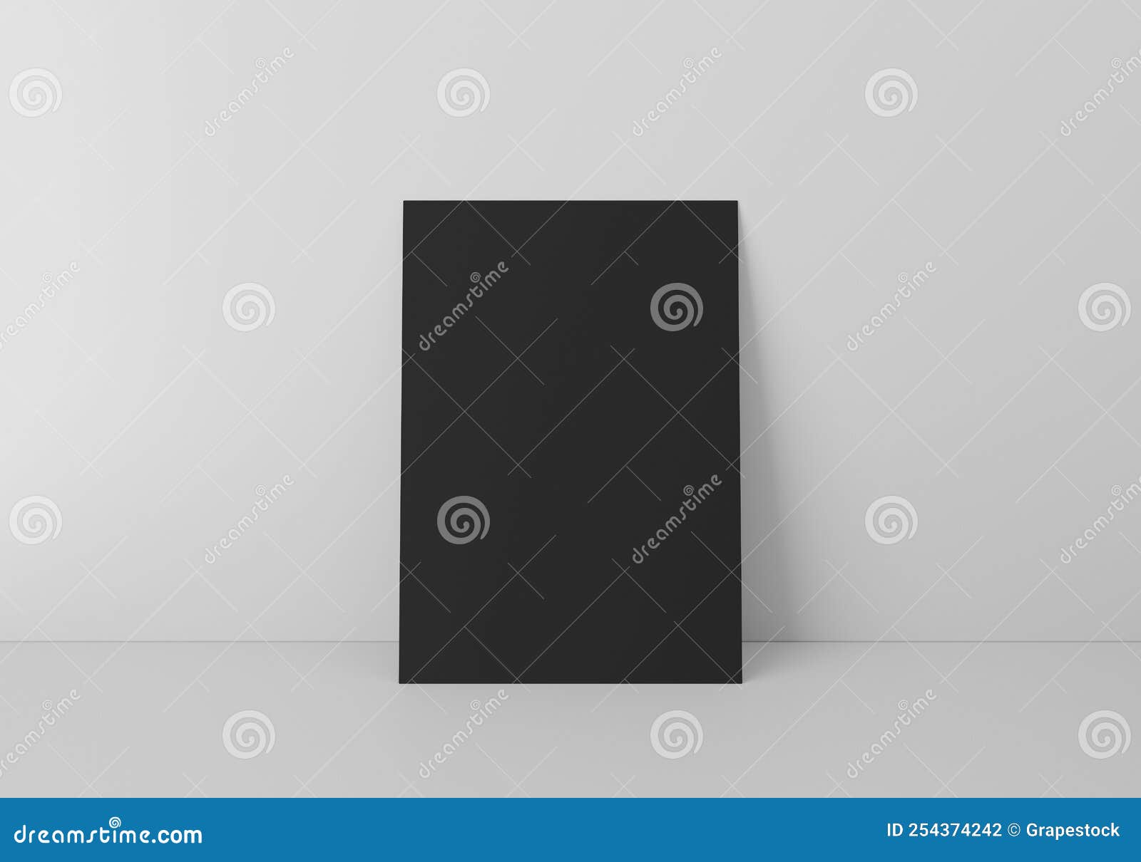 Rectangle Vertical Noir Vide Feuille A4 Maquette Illustration Stock ...