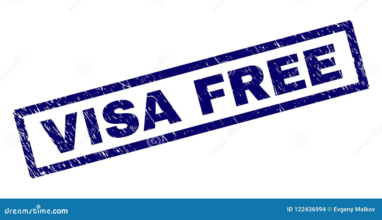 Rectangle Scratched VISA FREE Stamp Stock Vector - Illustration of ...