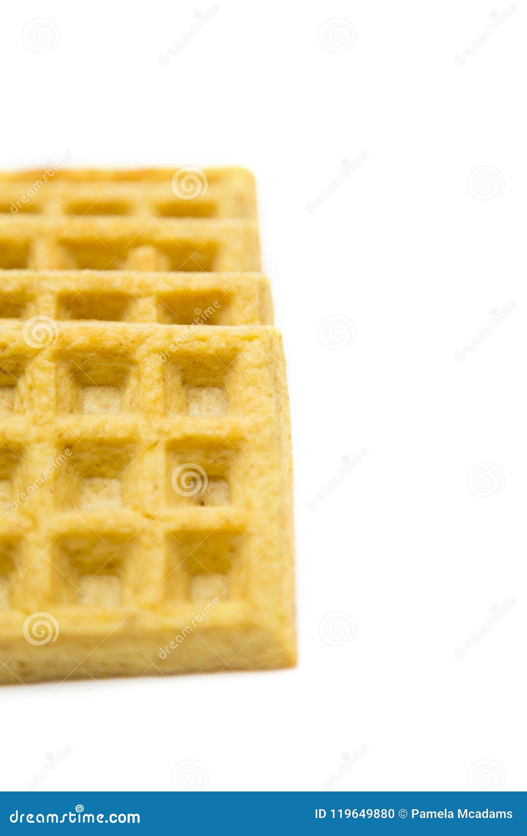 Rectangle Waffles on a White Background Stock Photo - Image of pattern ...