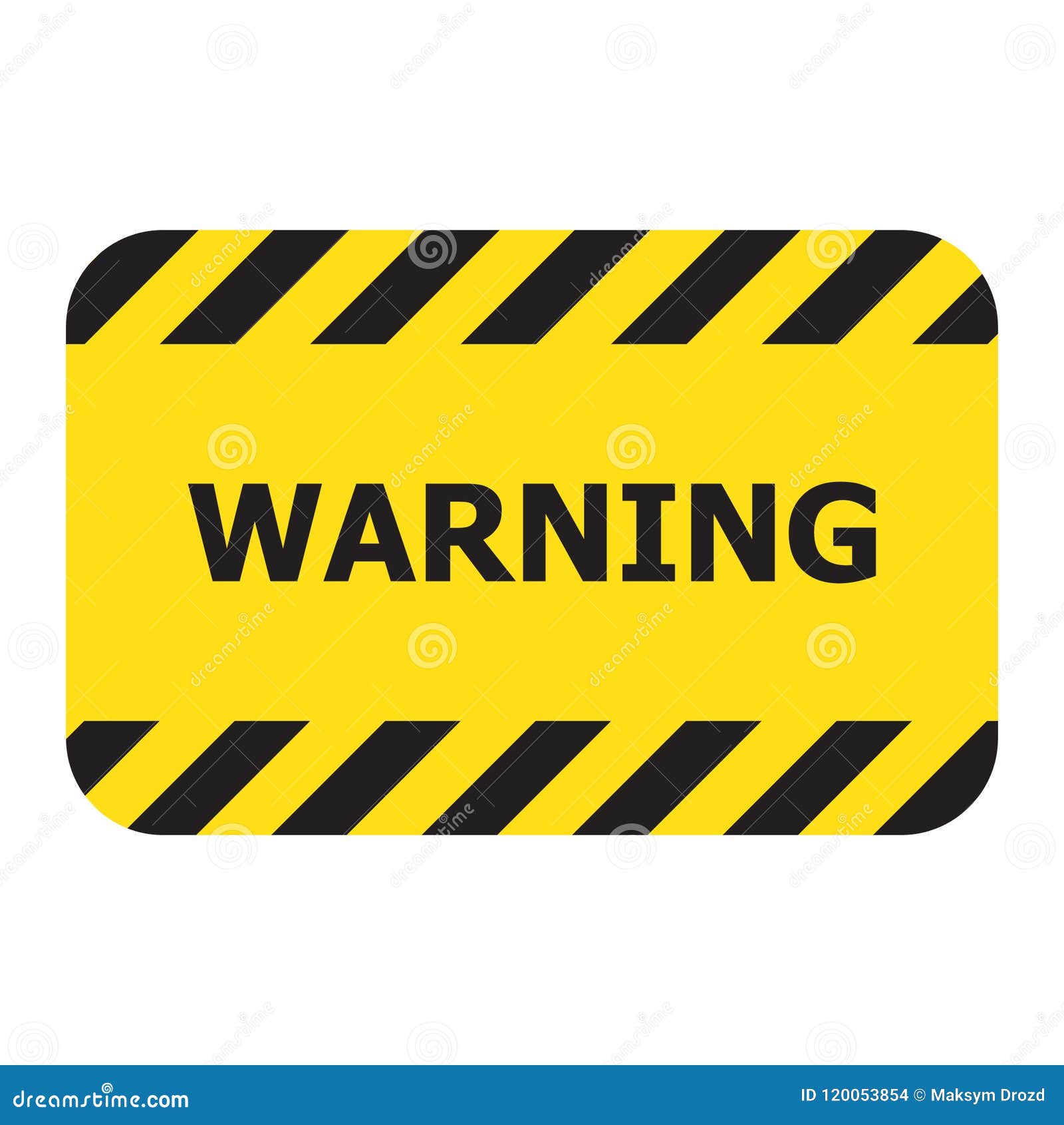 Rectangle Warning Sign, Vector Illustration Stock Illustration ...