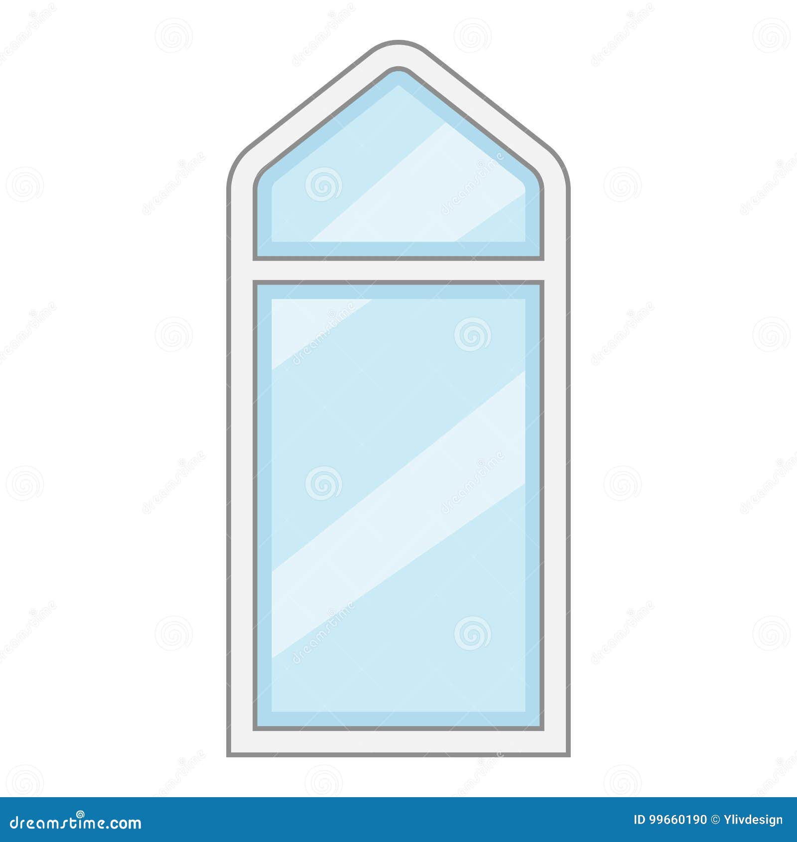 Rectangle Window Frame Icon, Cartoon Style Stock Vector - Illustration ...