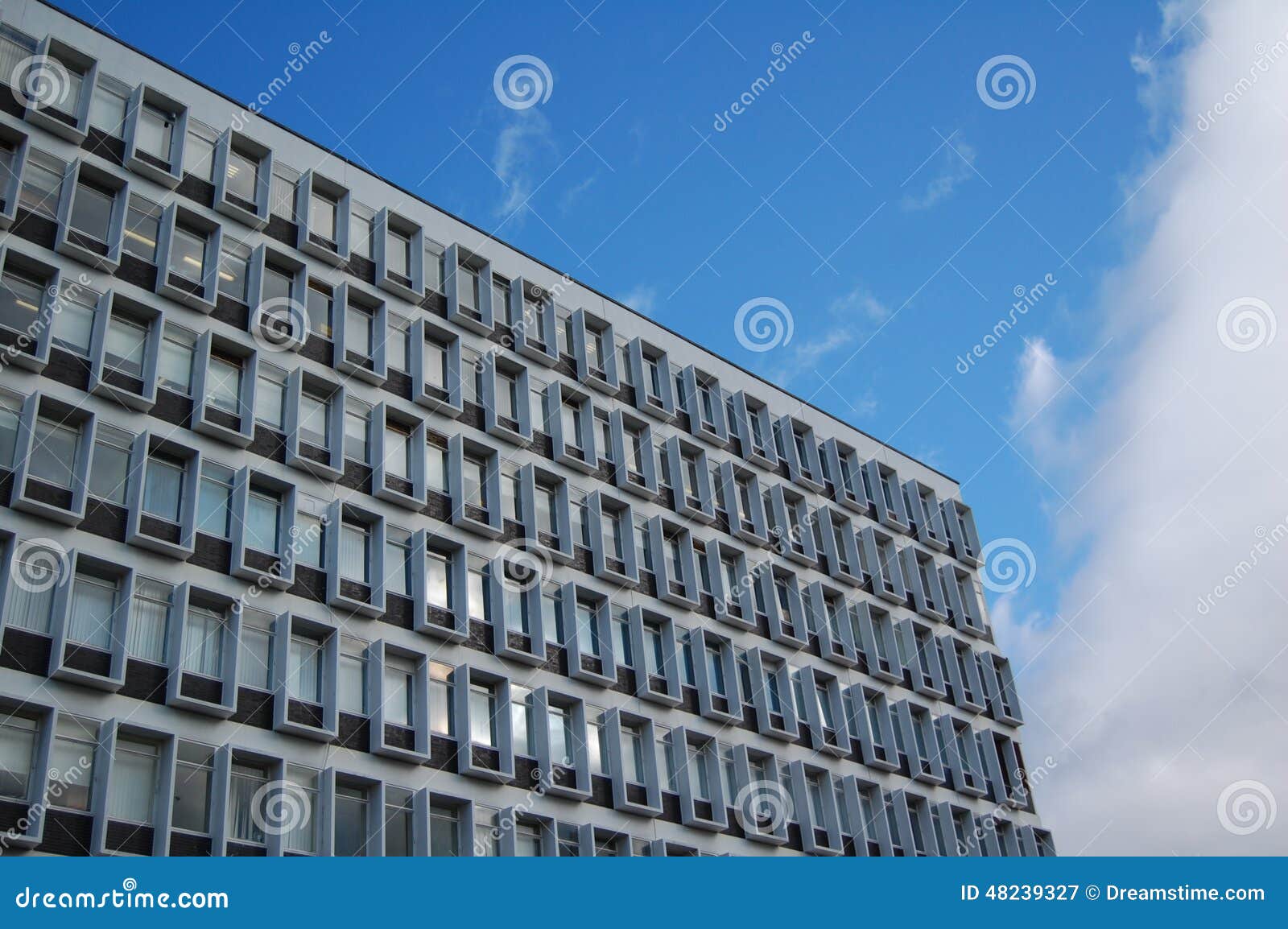 Rectangle Windows on a Building Stock Image - Image of hotel, motel ...