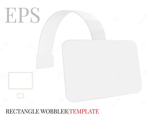 Rectangle Shape Wobbler Vector, Template with Overprinted Die Cut ...