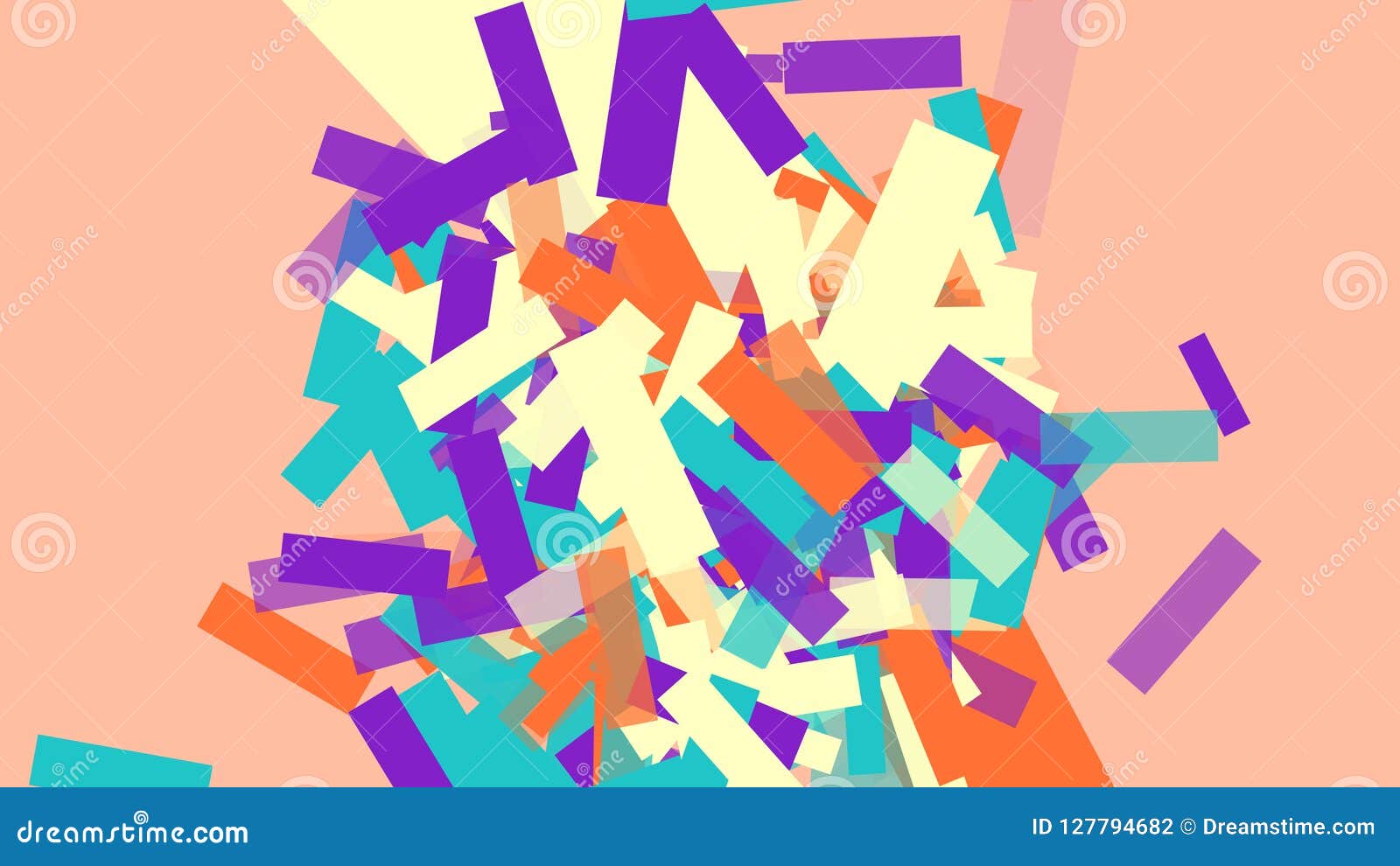 Rectangles Colorful Mess Wallpaper Stock Illustration - Illustration of ...