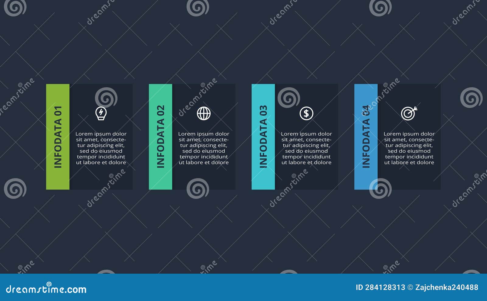 Rectangles Infographic with 4 Steps, Options, Parts or Processes ...