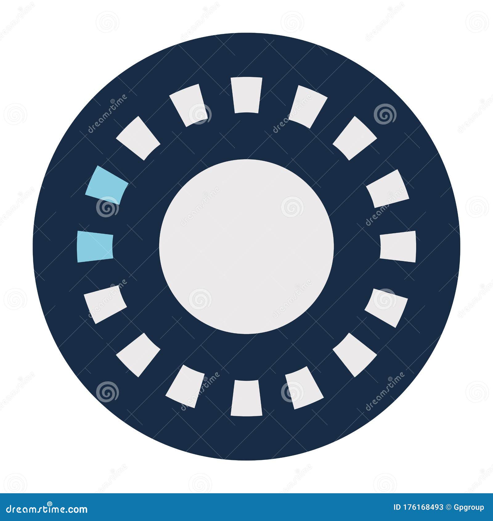 Rectangles Loading Circle Block Style Icon Vector Design Stock Vector ...