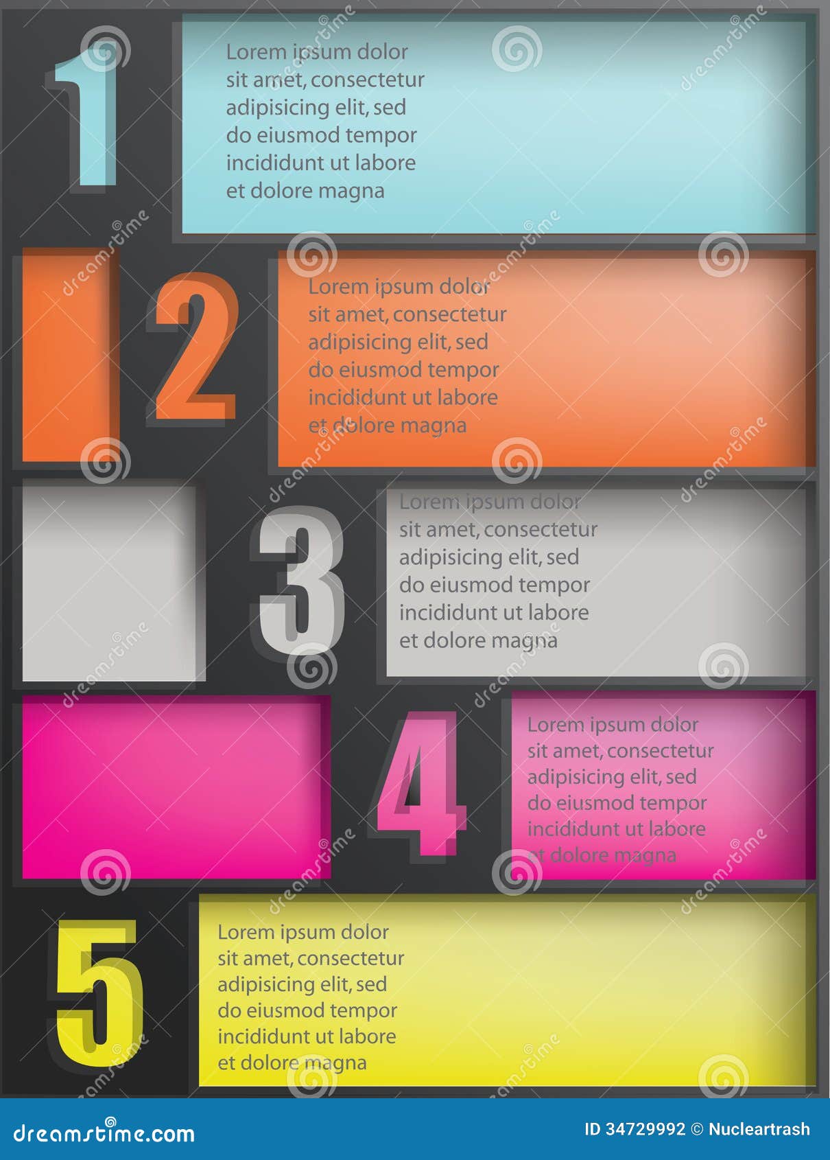 Rectangles and numbers stock vector. Illustration of frame - 34729992