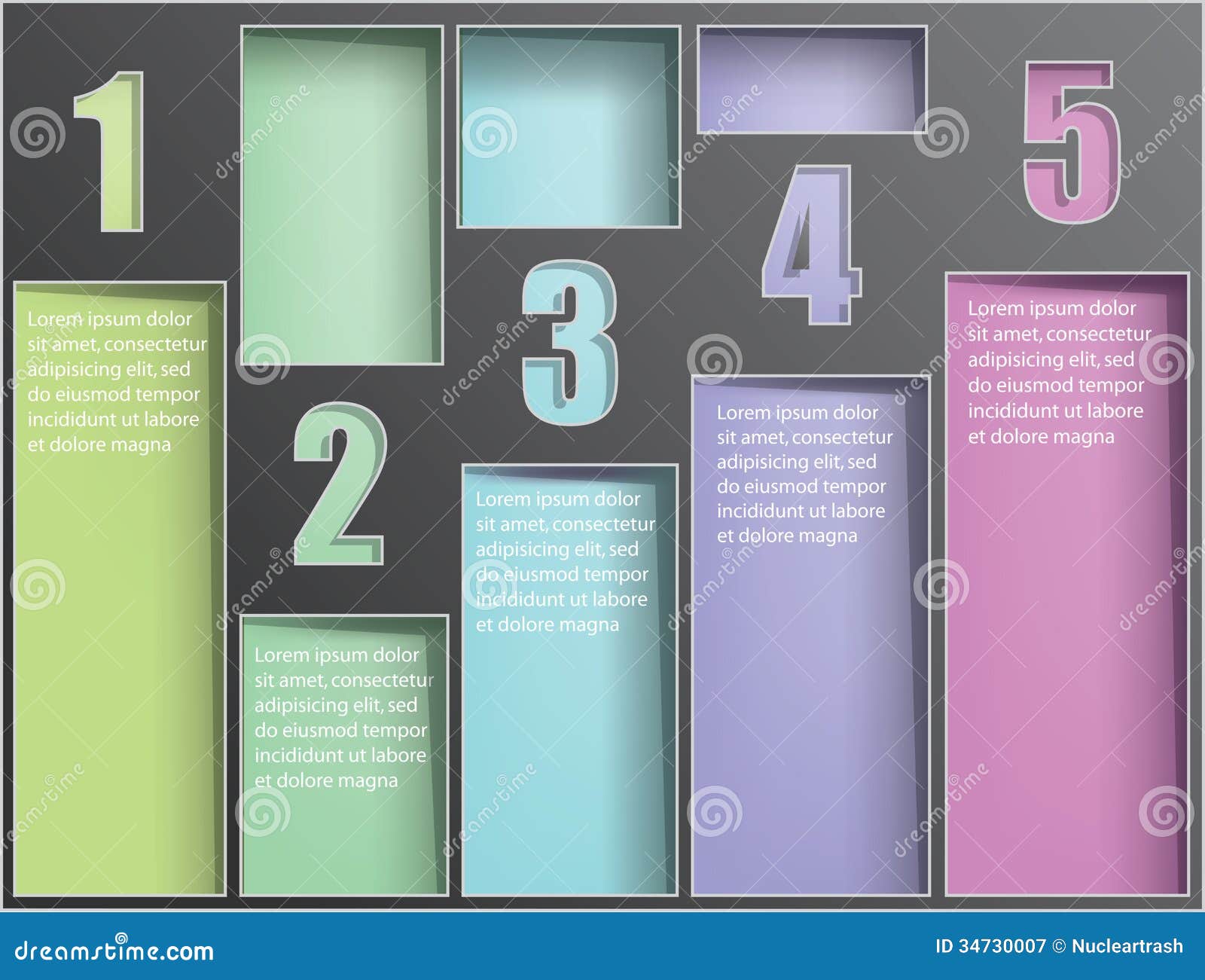 Rectangles and numbers stock vector. Illustration of card - 34730007