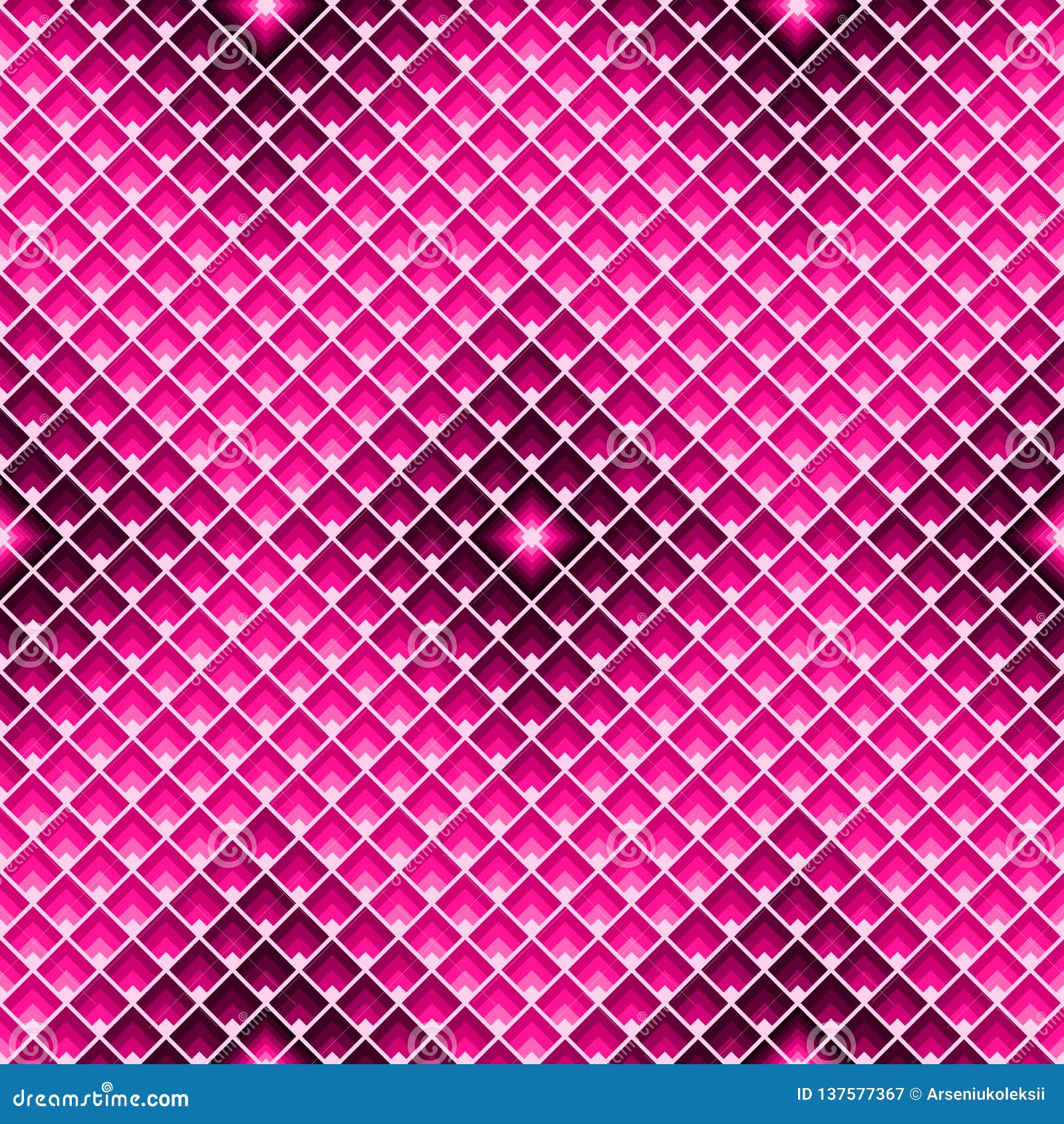 Rectangles Seamless Pattern. Geometric Tile Texture with Pink Lozenges ...