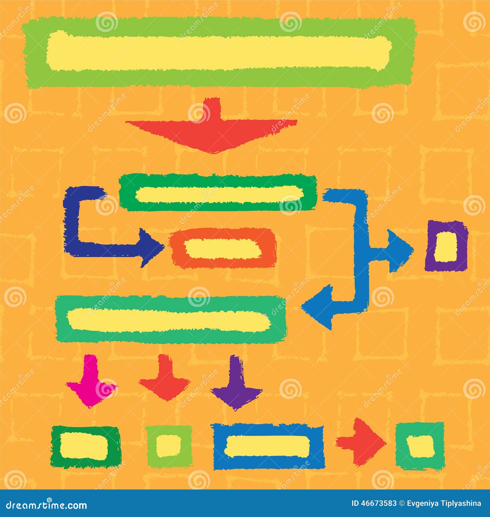 Rectangles, Shapes and Arrows Stock Vector - Illustration of circle ...