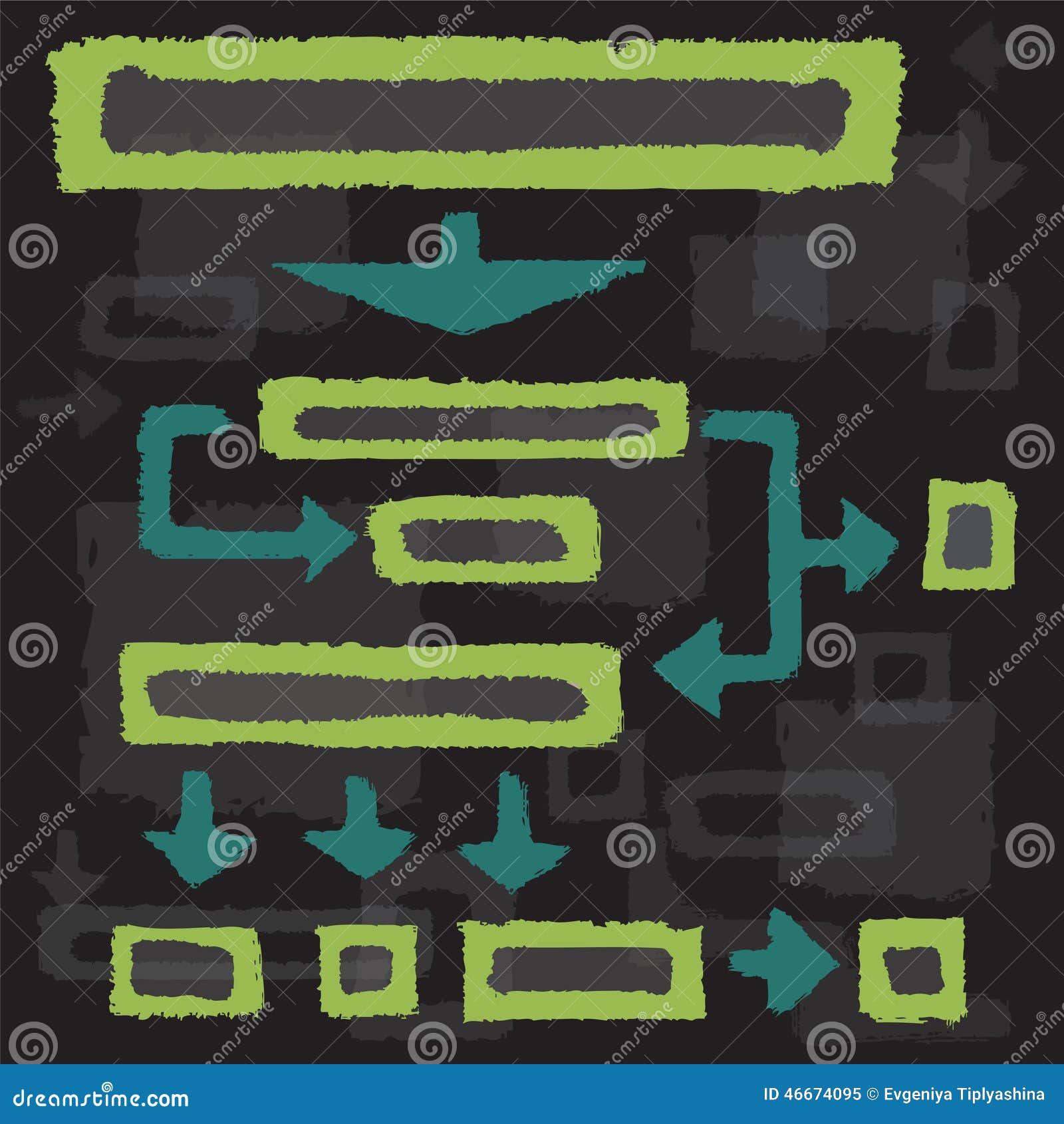 Rectangles, Shapes and Arrows Stock Vector - Illustration of icon ...